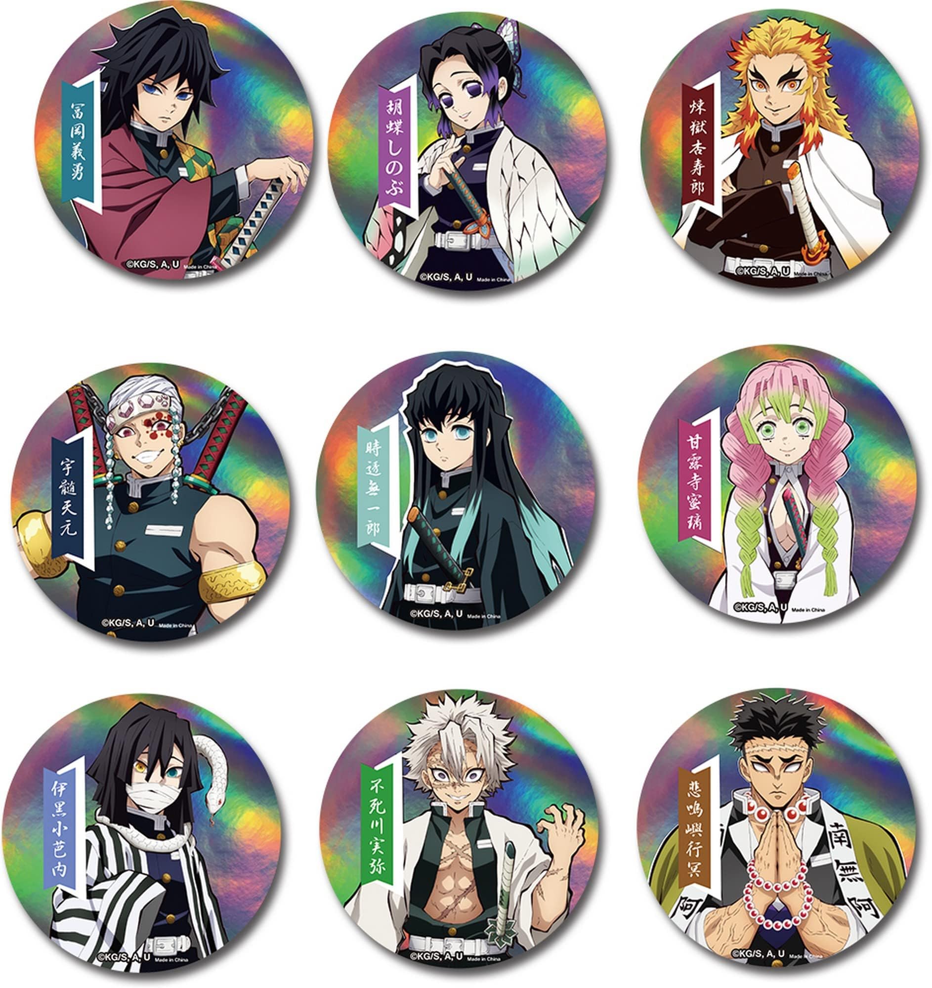 Amazon.com: Demon Slayer - Hashira Holographic Die-Cut Sticker : Toys ...