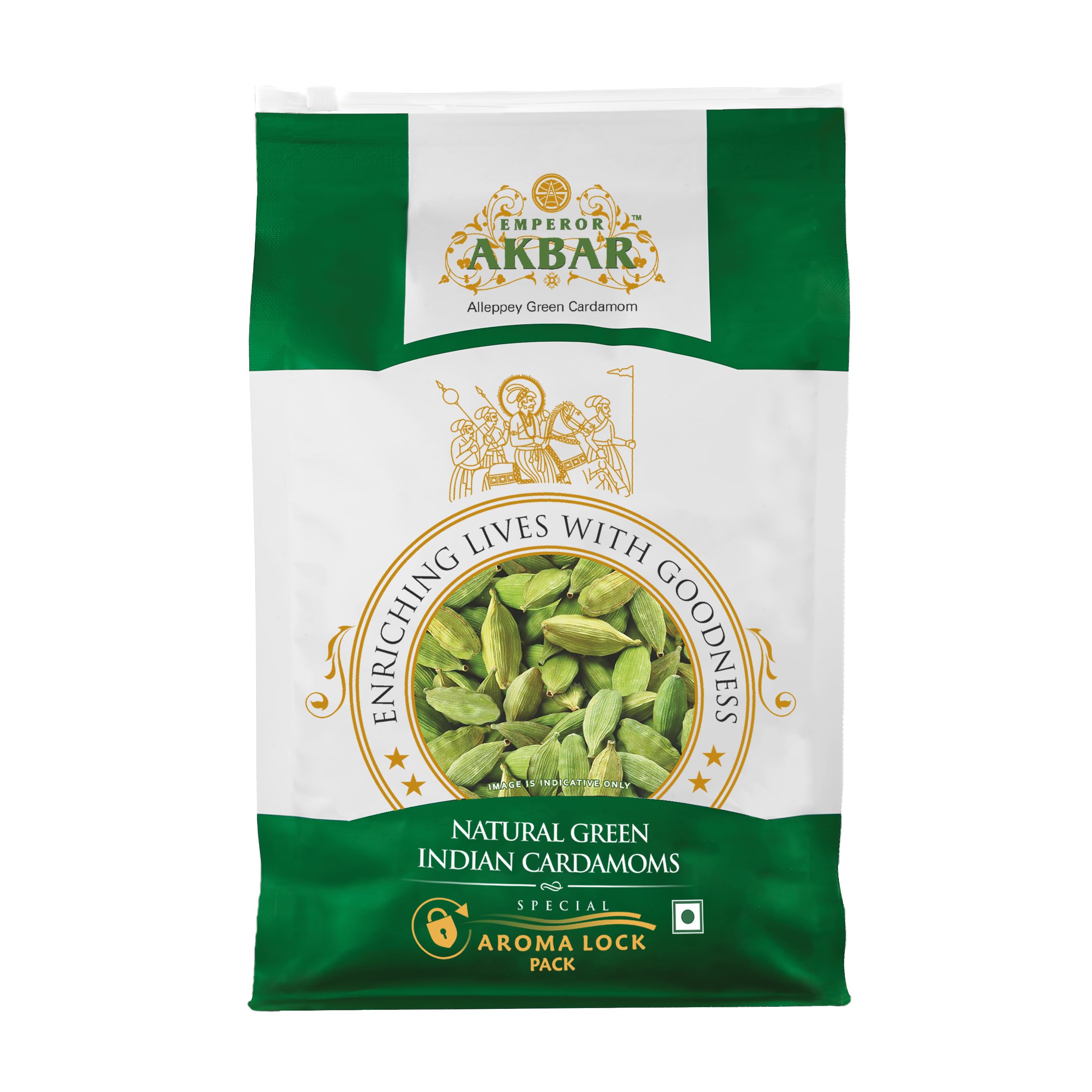 Buy Emperor Akbar Cardamom (Elaichi) | 1Kg | Green Grade 7-8mm Pods ...