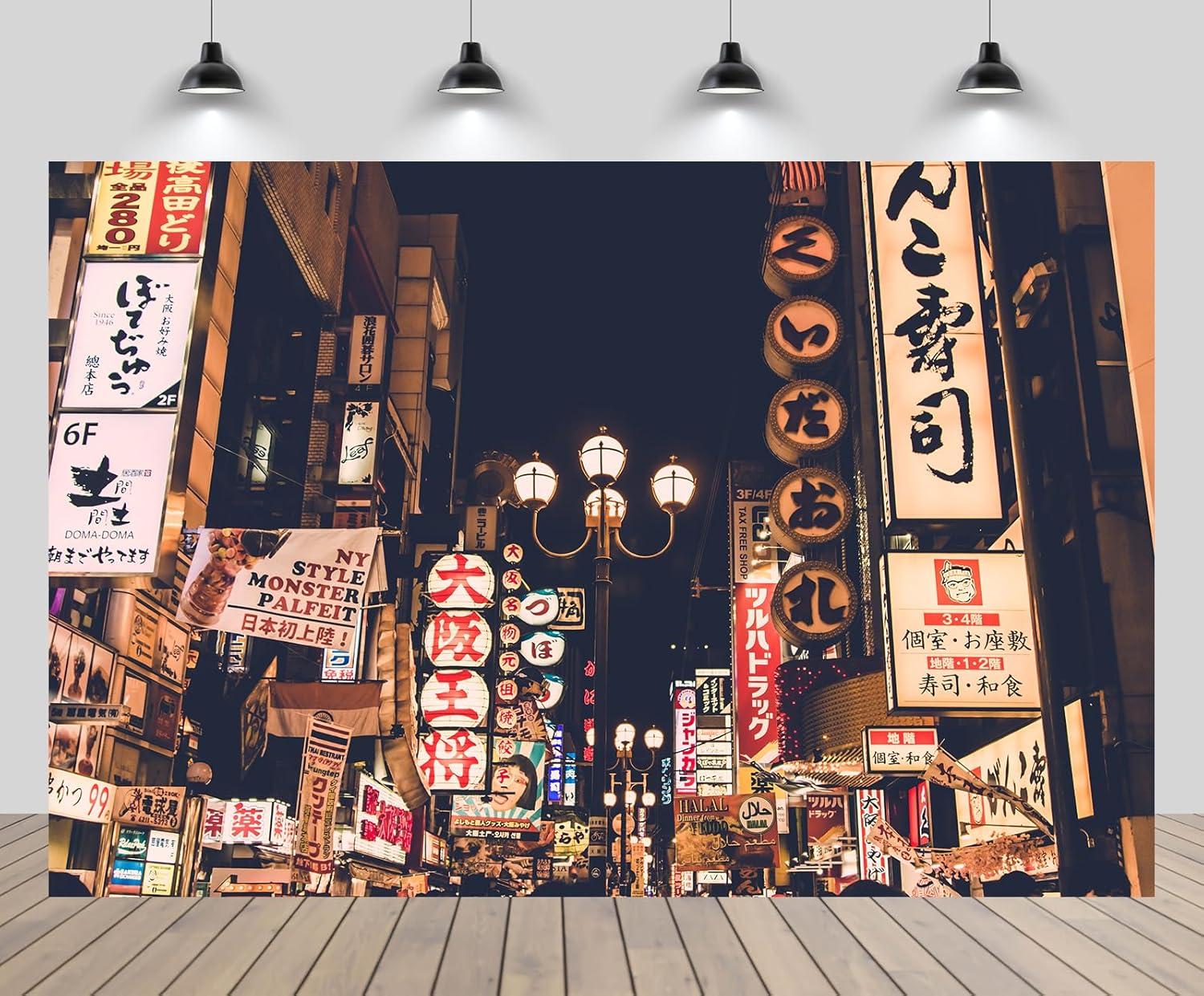 Amazon.com : CHNYWORK 17ftx10ft Osaka City Backdrop Dotonbori ...