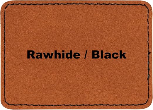Amazon.com: 3.5"x2.5" Rectangle Blank Laserable Leatherette Hat Patches ...