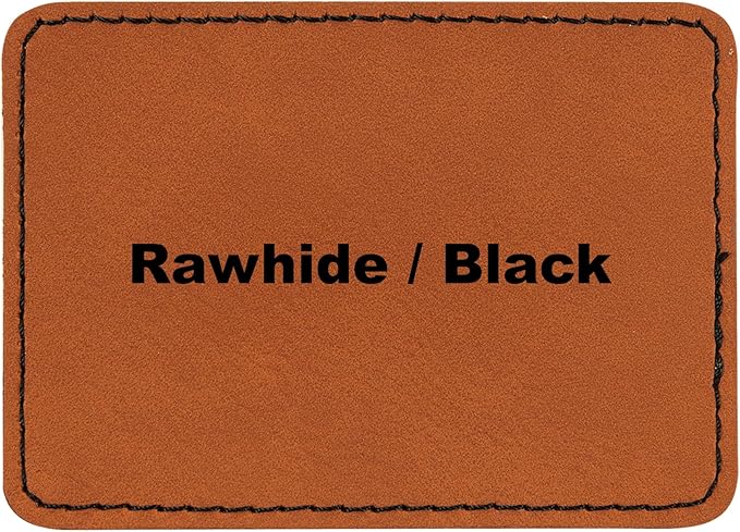 Amazon.com: 3.5"x2.5" Rectangle Blank Laserable Leatherette Hat Patches ...