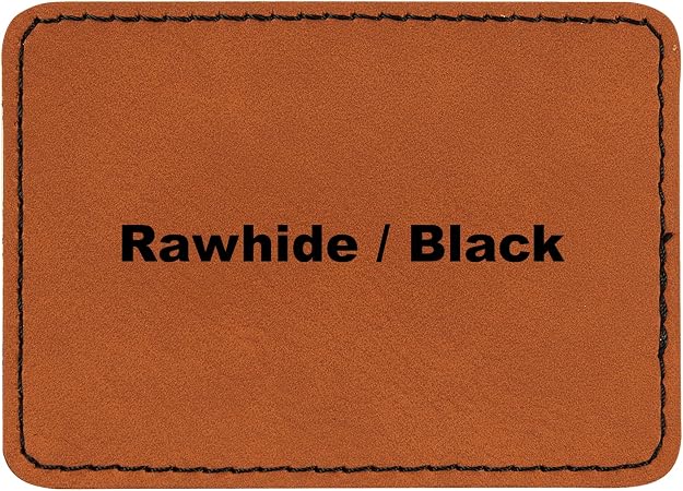 Amazon.com: 3.5"x2.5" Rectangle Blank Laserable Leatherette Hat Patches ...