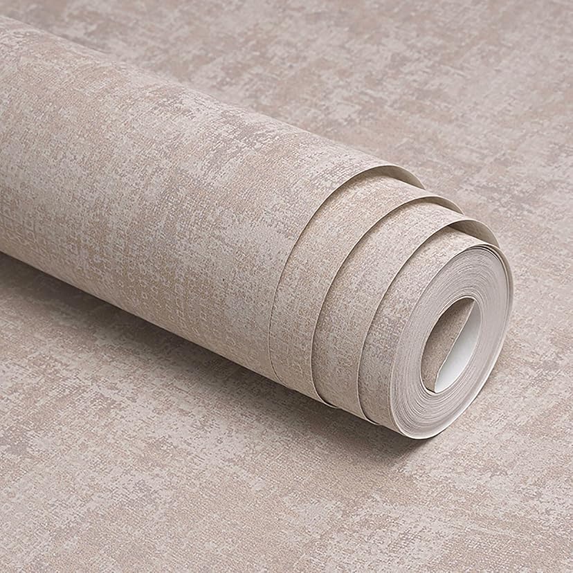 Industrial Textured Concrete Effect Brown Wallpaper Decorative Luxury ...