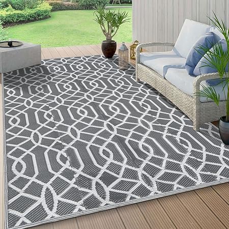Amazon.com: sapsisel Patio Rug Plastic Straw Rug 5' x 7', Outdoor RV ...