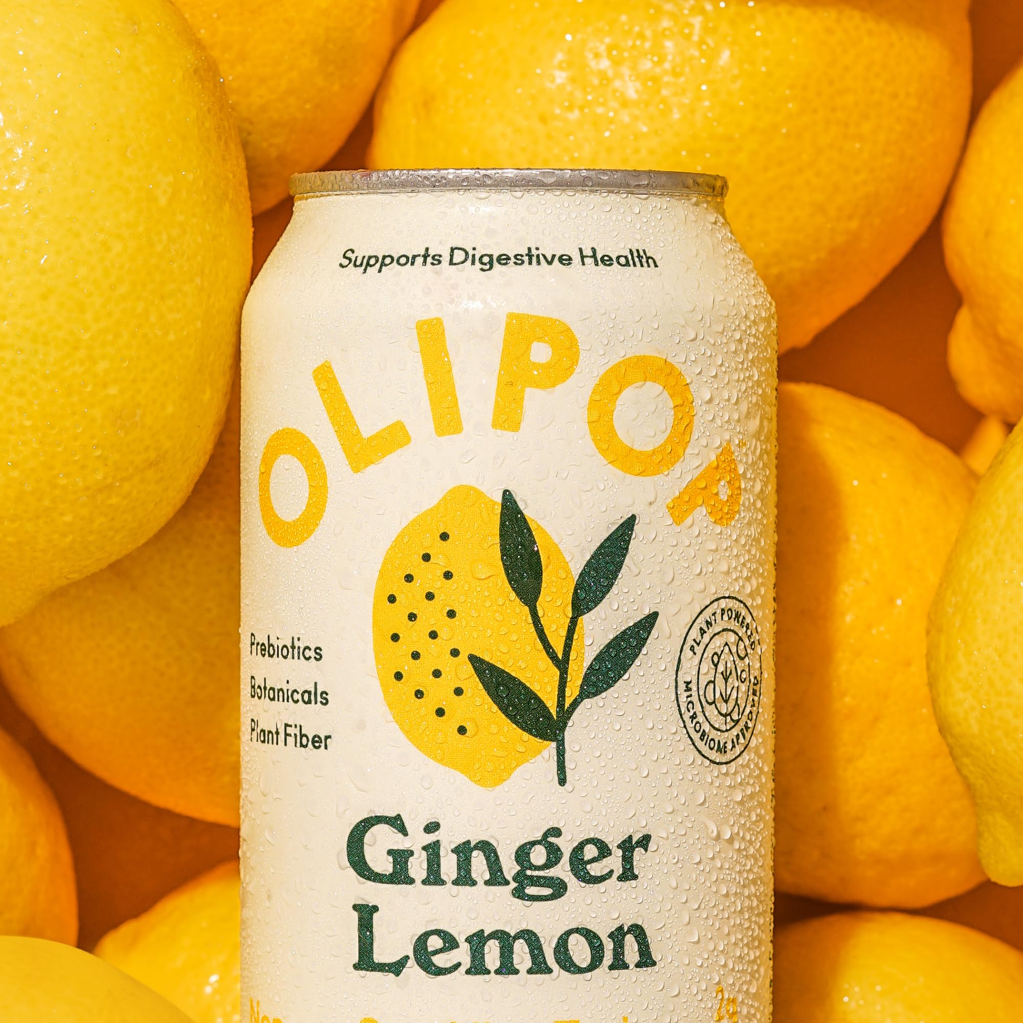 Snapklik.com : OLIPOP Prebiotic Soda Pop, Ginger Lemon, A New Kind Of Soda Packed