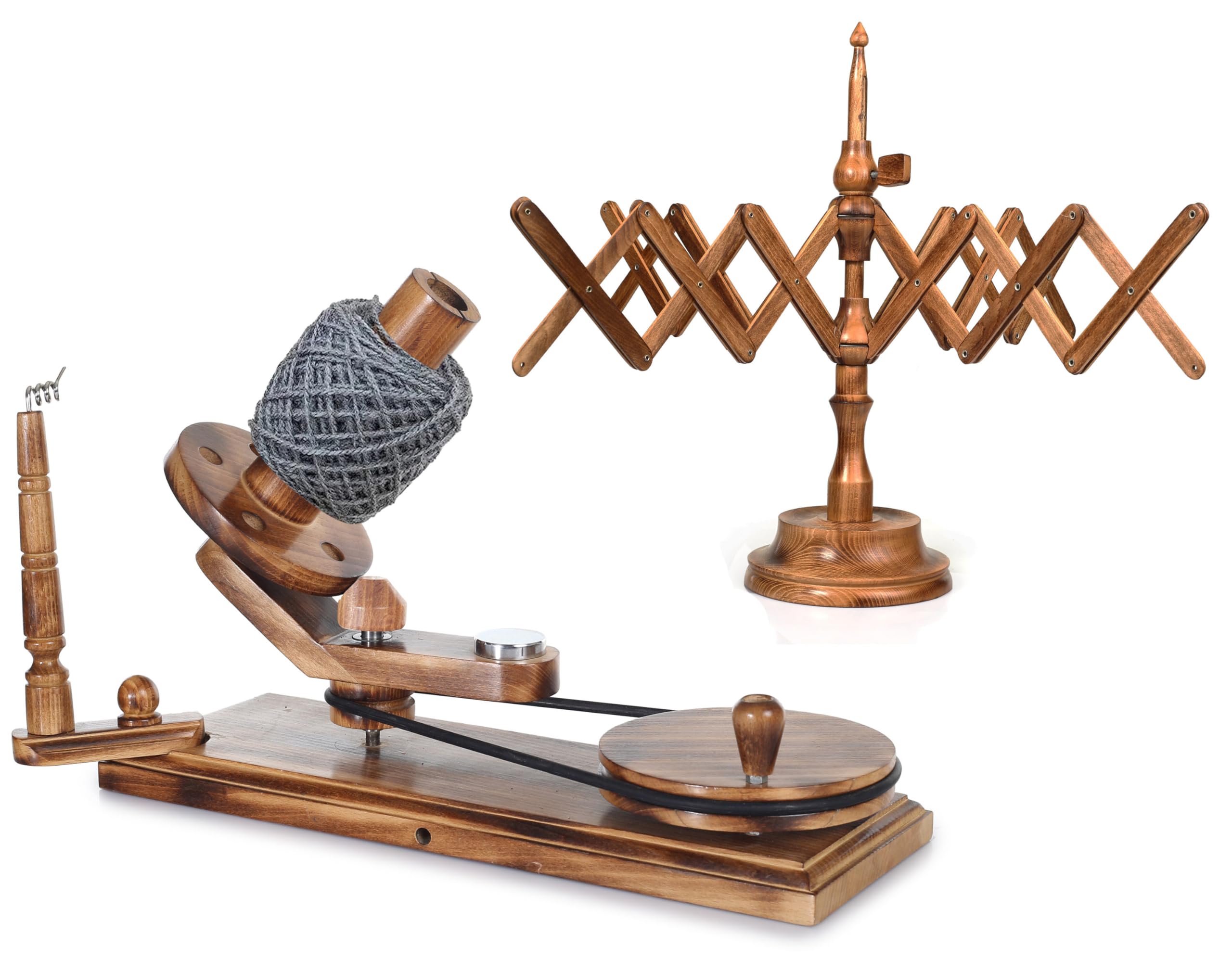 Amazon.com: Brainmart Wooden Yarn Ball Winder and Tabletop Swift ...