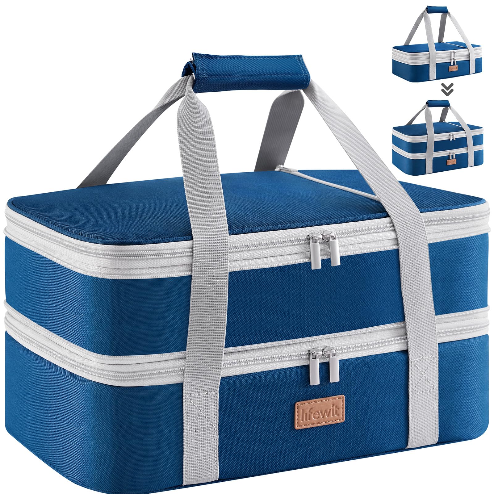 Amazon.com: Lifewit Expandable Insulated Casserole Carrier for Hot or ...