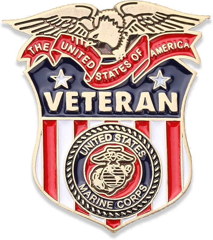 Amazon.com: Coins For Anything, Inc USMC Veteran Lapel Pin - US Marine ...