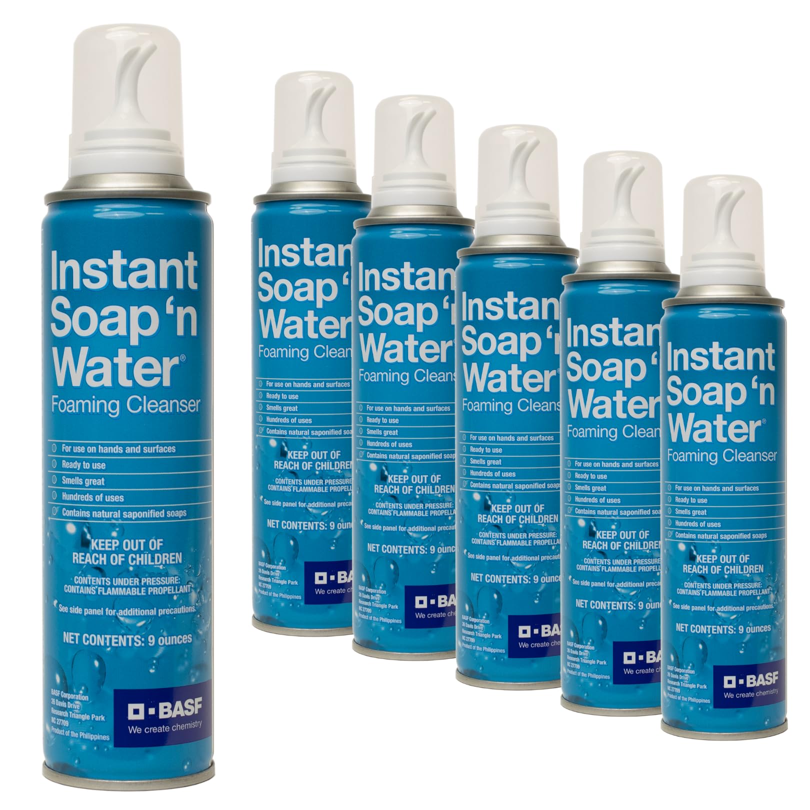 Amazon.com : BASF Instant Soap 'n Water, Foaming Hand Cleanser, Ready ...