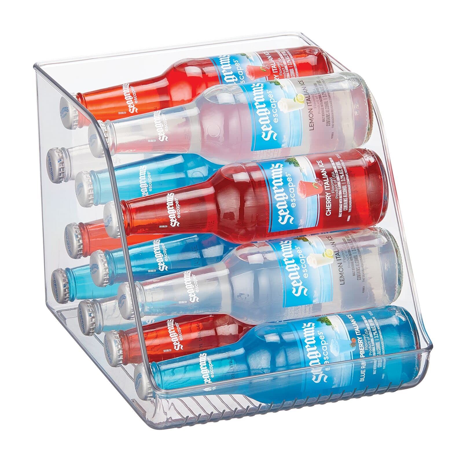 mDesign Tall Plastic Water Bottle Stackable Storage Organization Bin ...