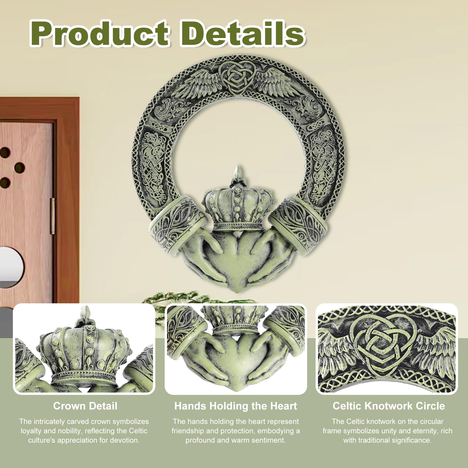 Claddagh Symbol Realistisk Ebros Royal Celtic Claddagh Ring Wall
