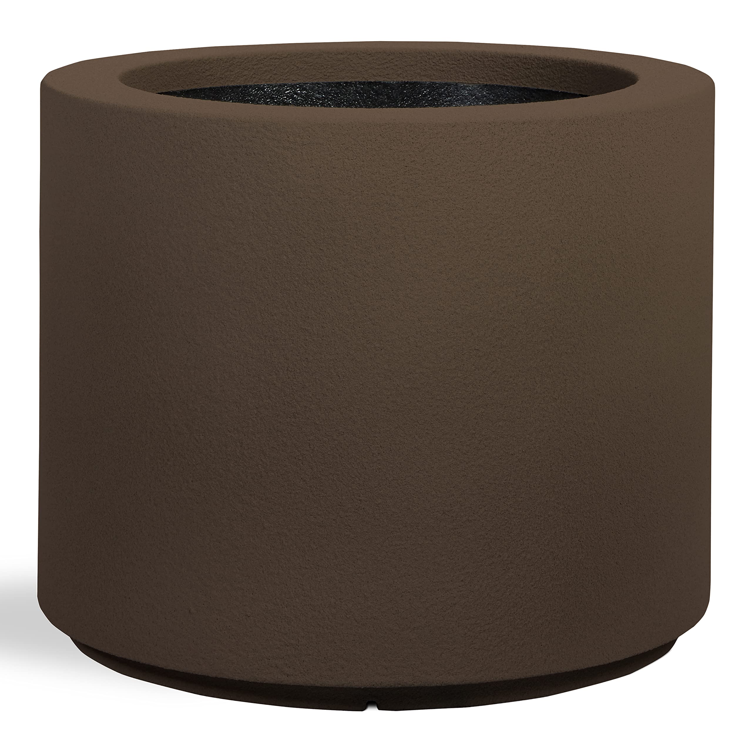 Amazon.com : PolyStone Baja Modern Outdoor/Indoor Round Planter, 23" L ...