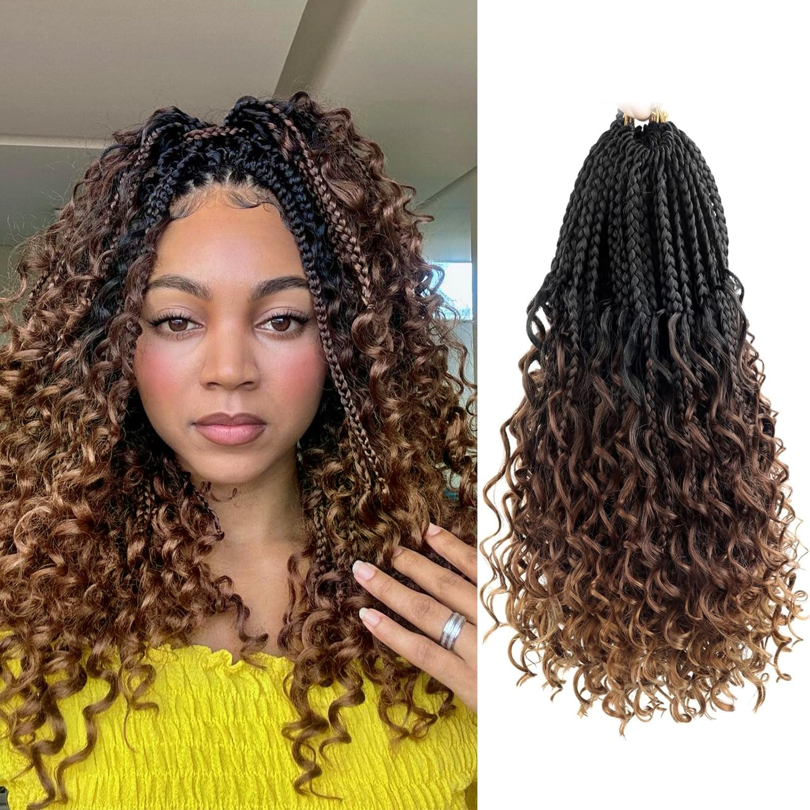 Snapklik.com : Goddess Box Braids Crochet Hair 16 Inch 8 Packs Boho Box ...
