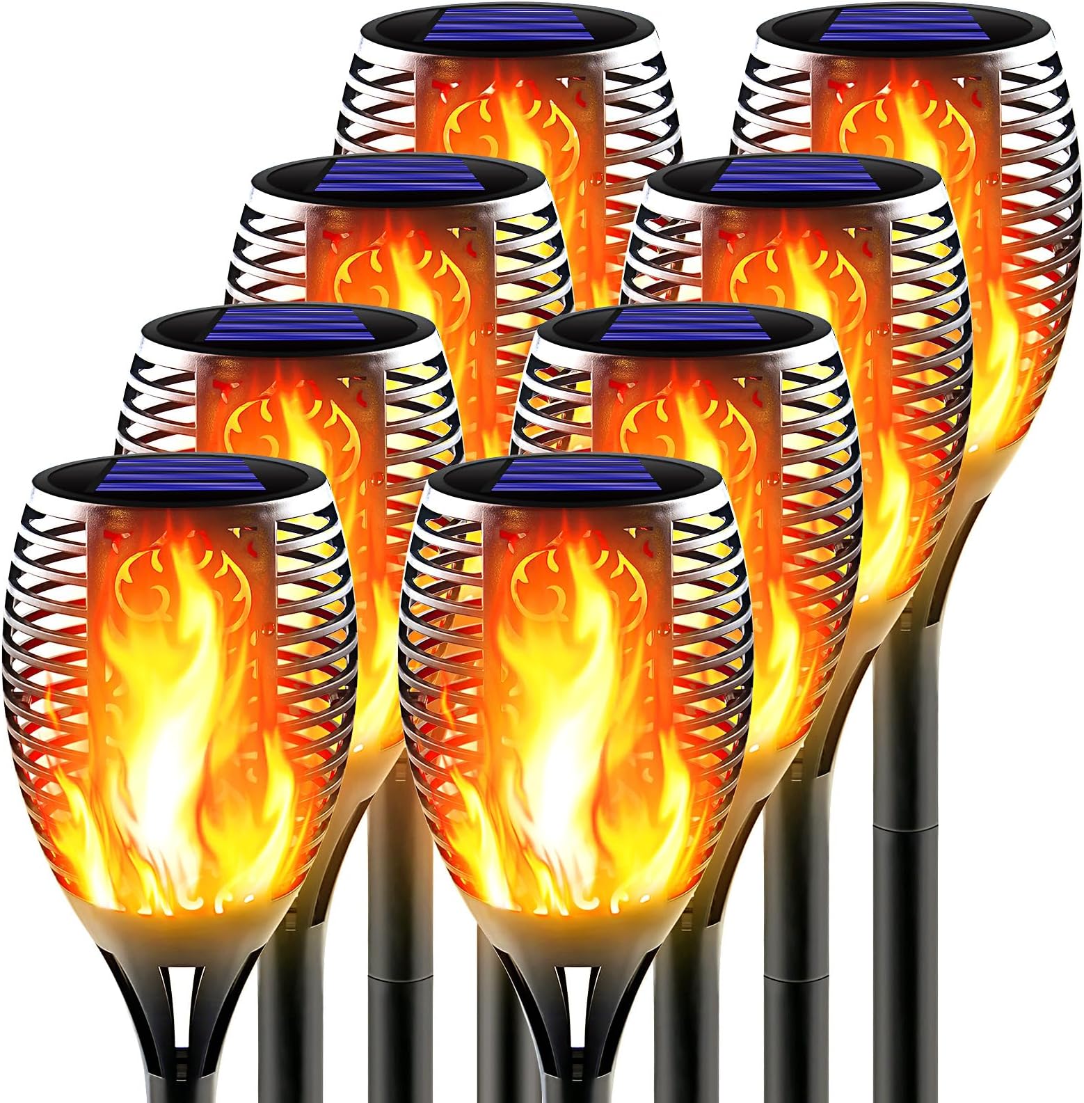 Large Solar Torch Light with Flickering Flame, Awethone Outdoor ...