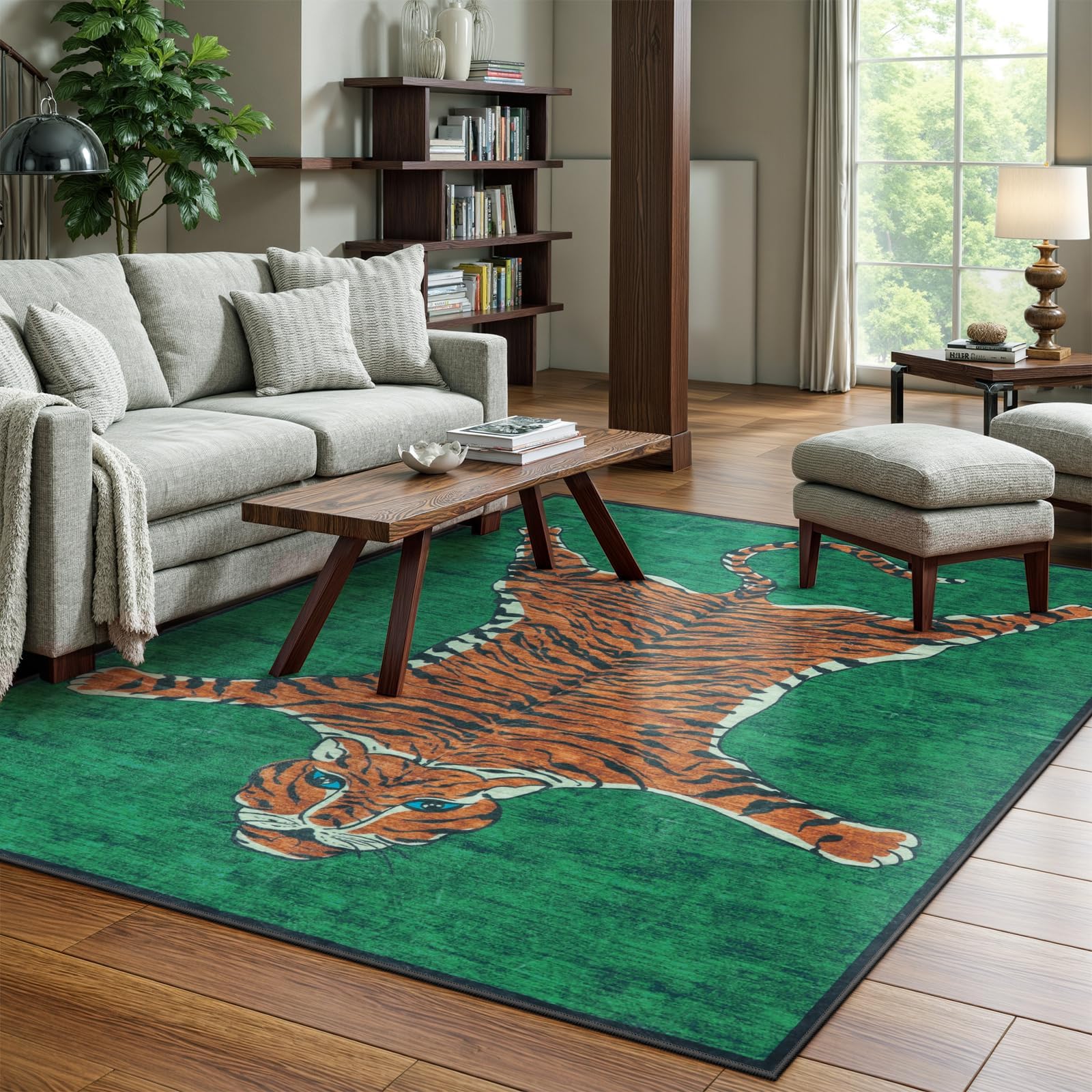 Amazon.com: Exotic India Pure Wool Faux Tiger-Skin Yogic Asana Rug Pure ...