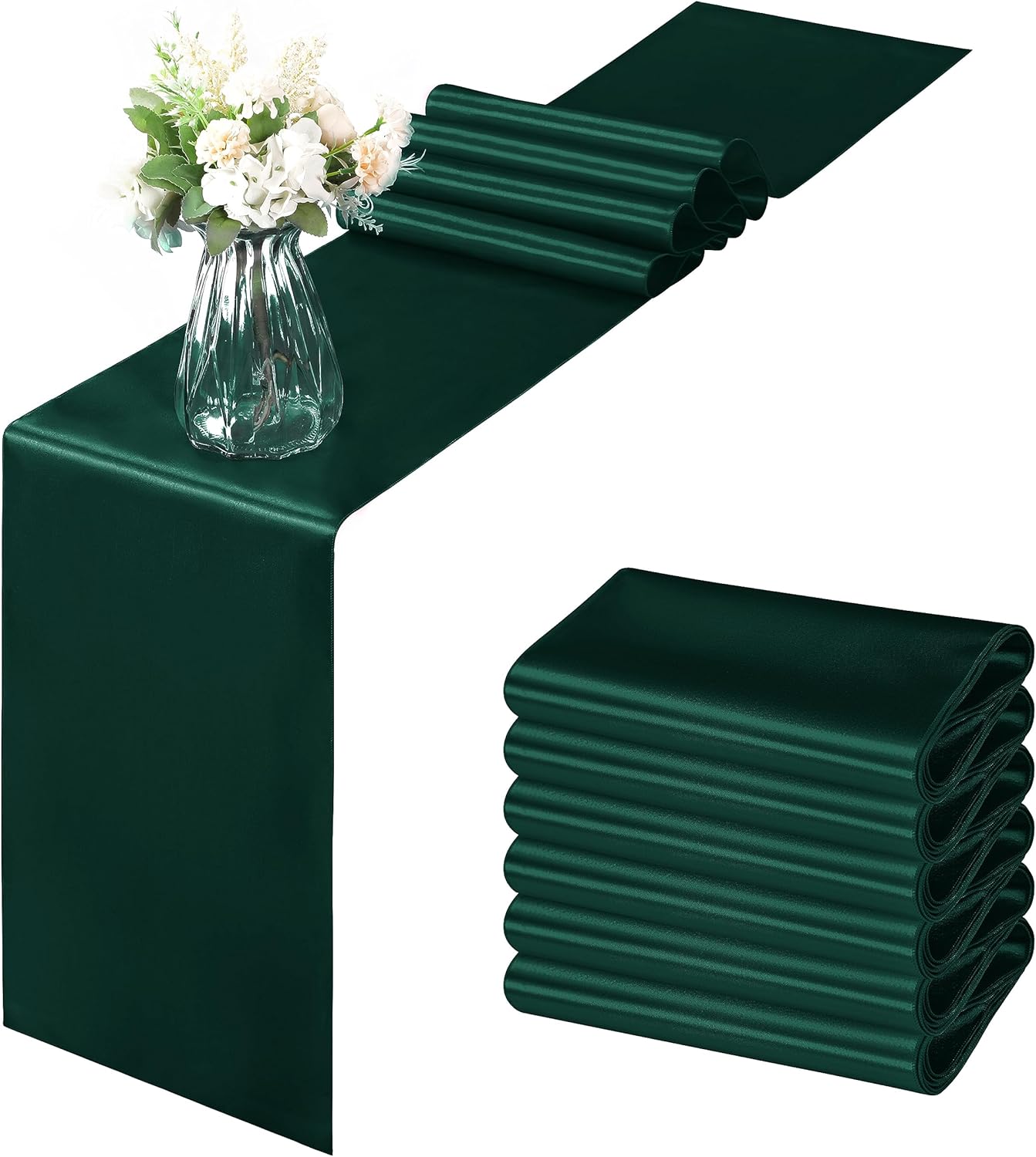 Amazon.com: Horbaunal 6 Pack Satin Runners 12 x 72 Inch Bright Silky ...