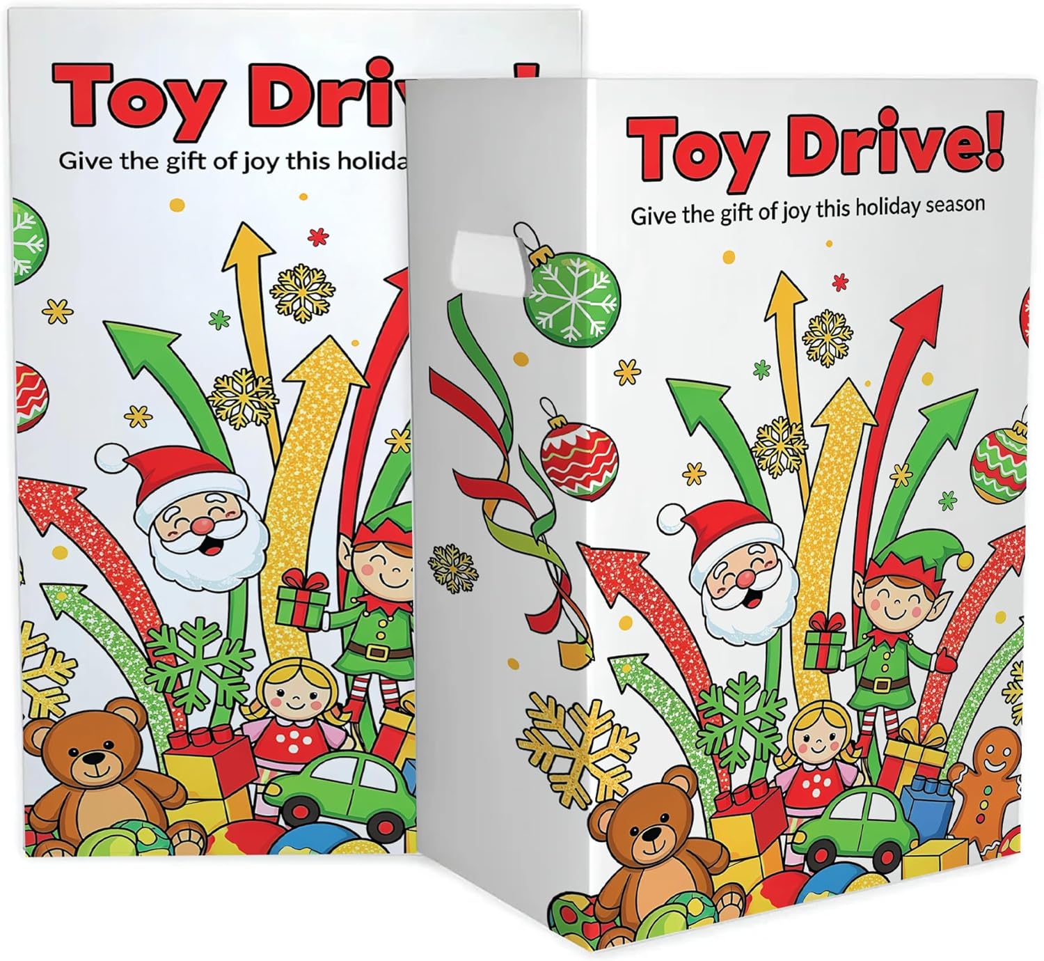 Amazon.com: VictoryStore 6-Pack Toy Drive Donation Bin, Corrugated ...