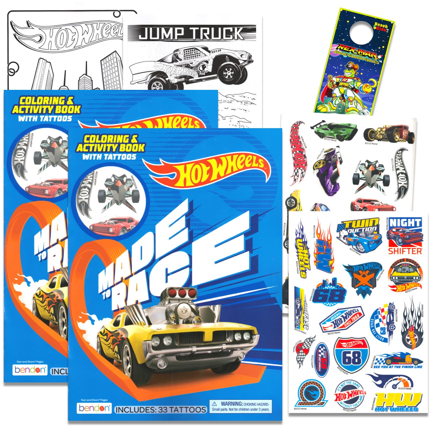 Amazon.com : Hot Wheels Tattoos Party Favors for Kids - Hot Wheels ...