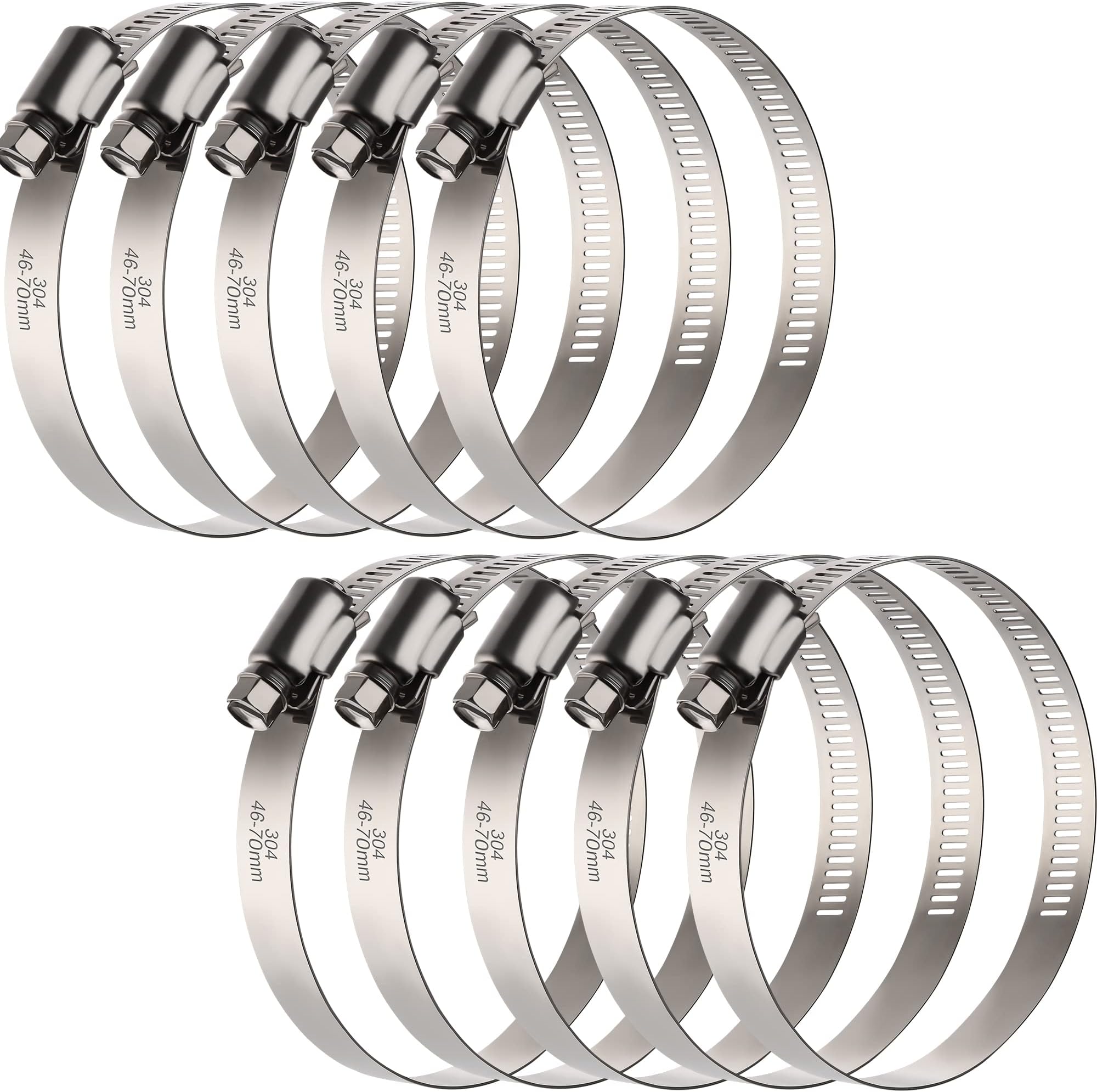 Amazon.com: XRPAOWA Hose Clamp, 304 Stainless Steel Clamps, 10 pcs/Pack ...