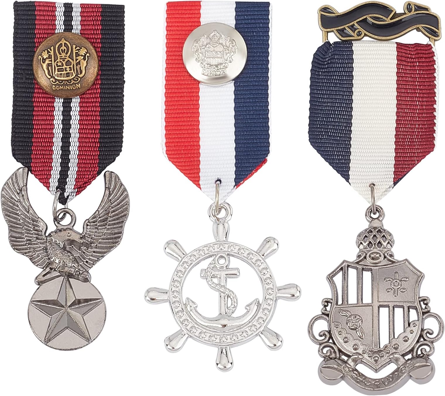 Amazon.com: AHANDMAKER 4 Pcs Costume Military Badge Medal, 4 Style ...