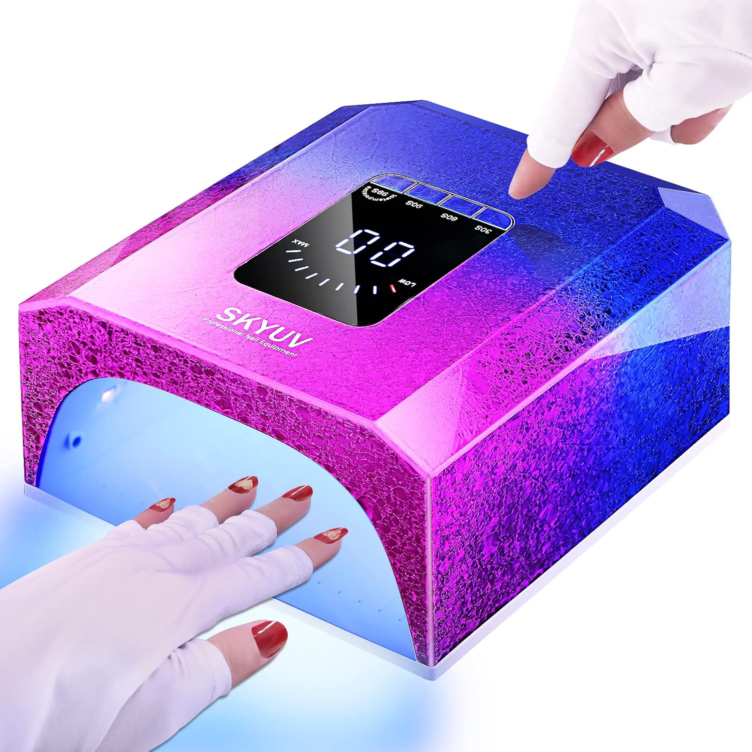 Amazon.com: Lámpara de uñas LED UV recargable, secadora de uñas LED ...