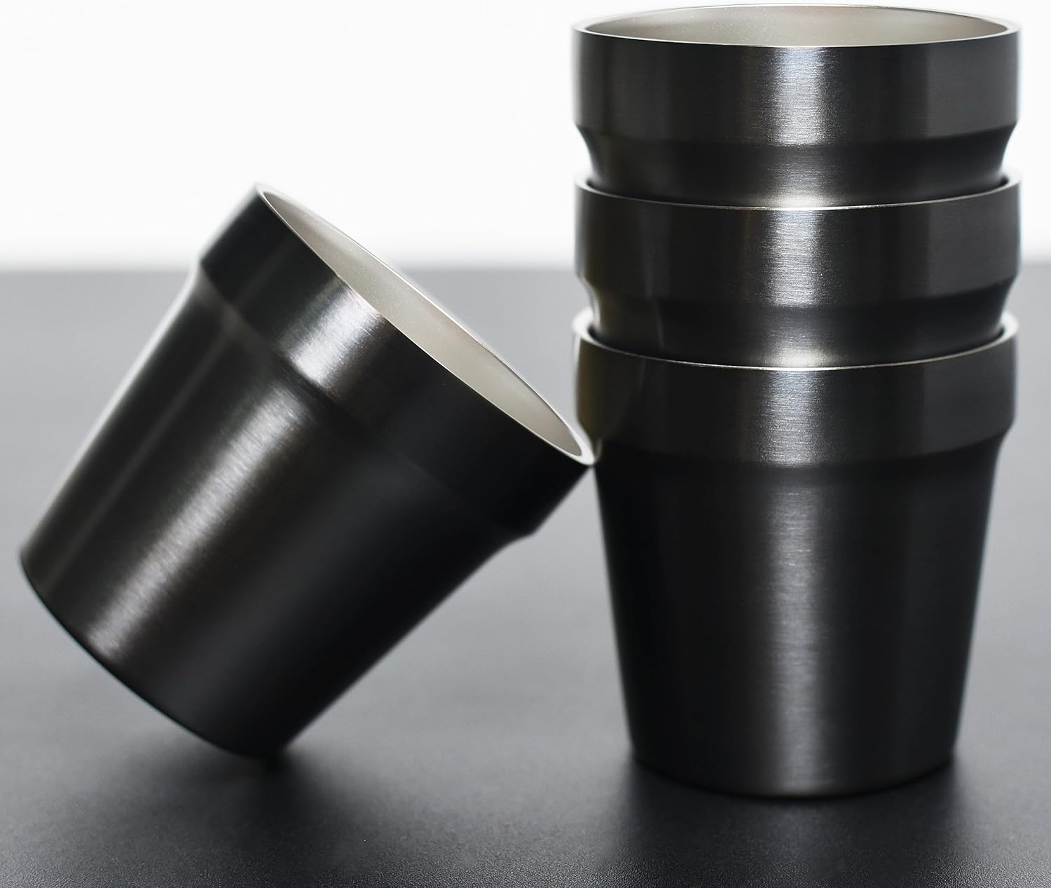 Stainless Steel Double Walled Insulated Cups(Set of 4) Stackable ...