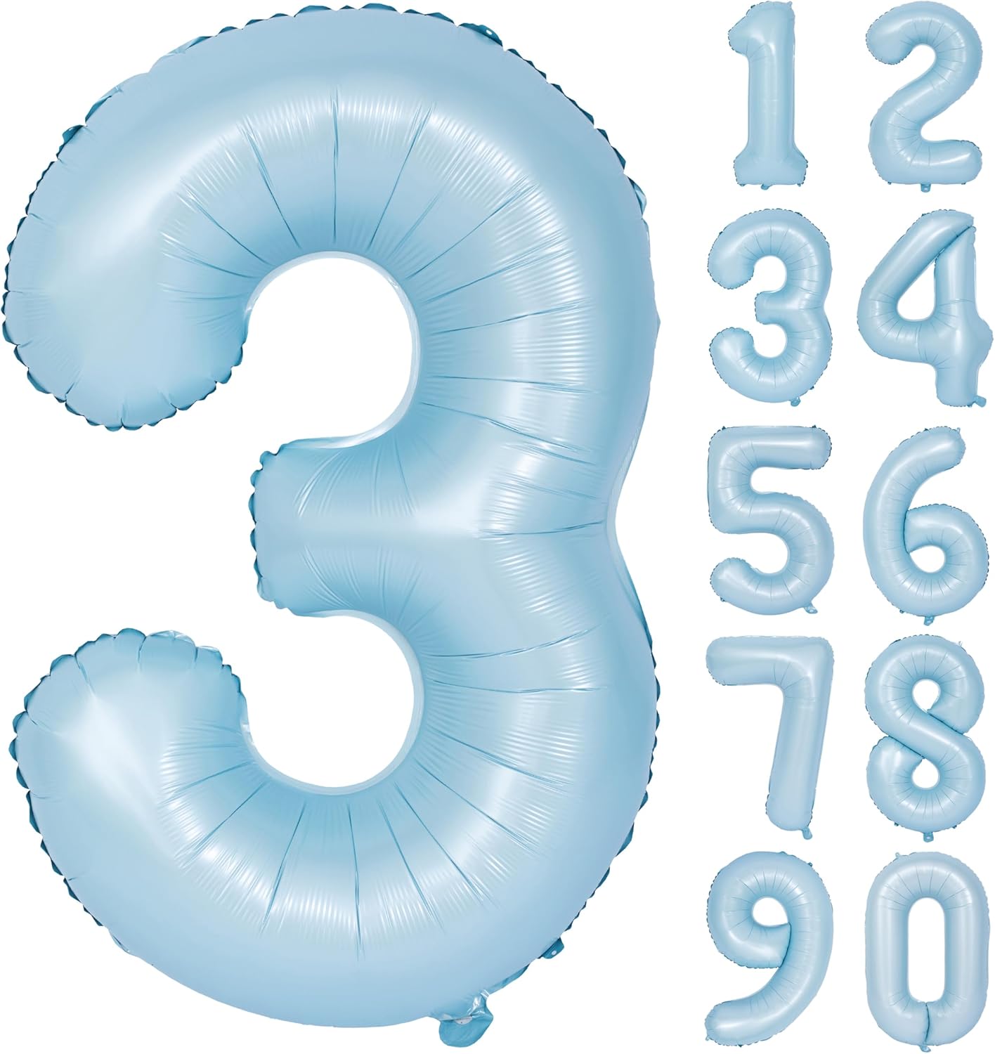 Amazon.com: 40 In Matte Blue Number Balloons Helium Foil Mylar Balloon ...