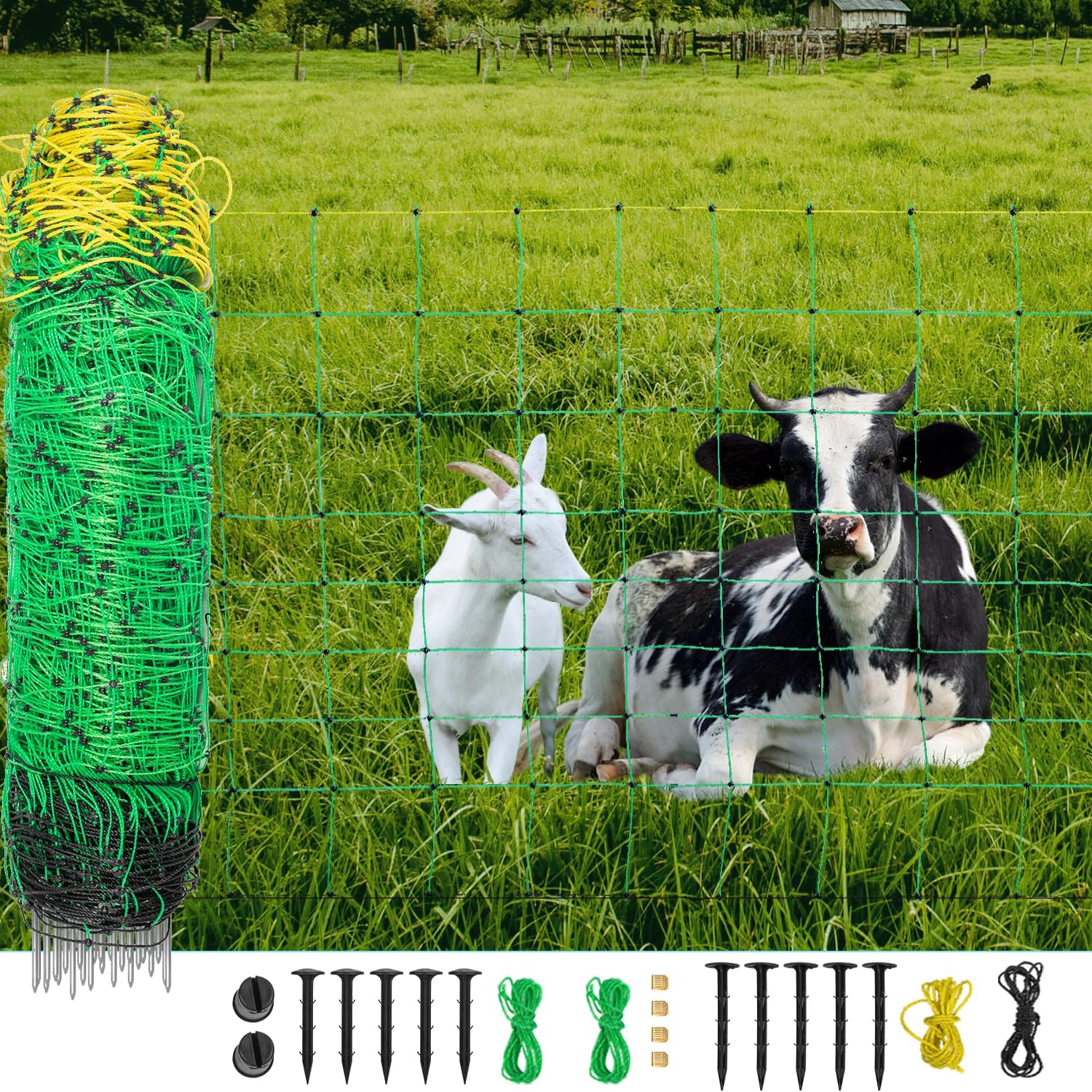 Amazon.com : Electric Fence Netting - 35.4' H x 164' L Electric Net ...