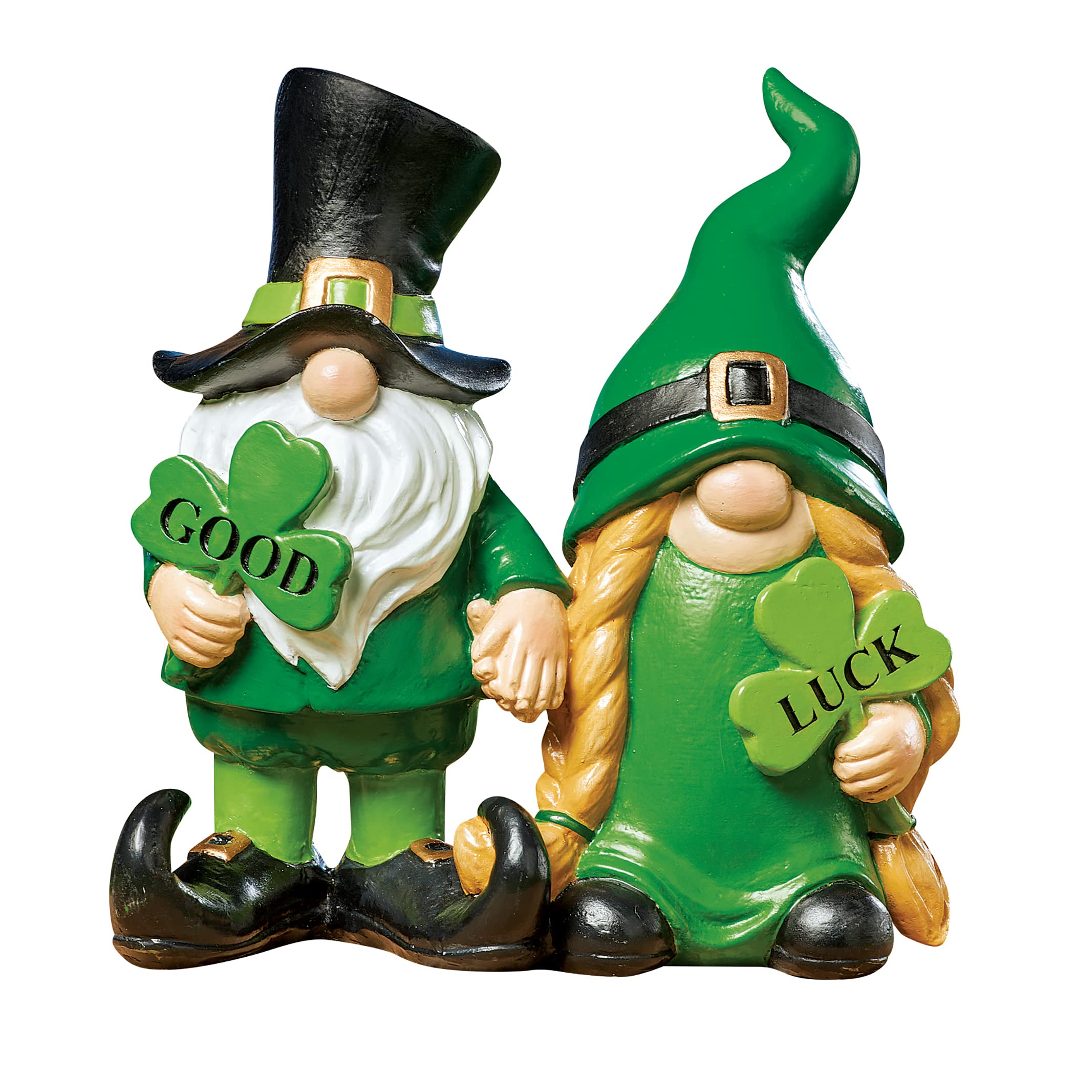 Amazon.com: Collections Etc Hand-Painted Good Luck Gnome Couple ...