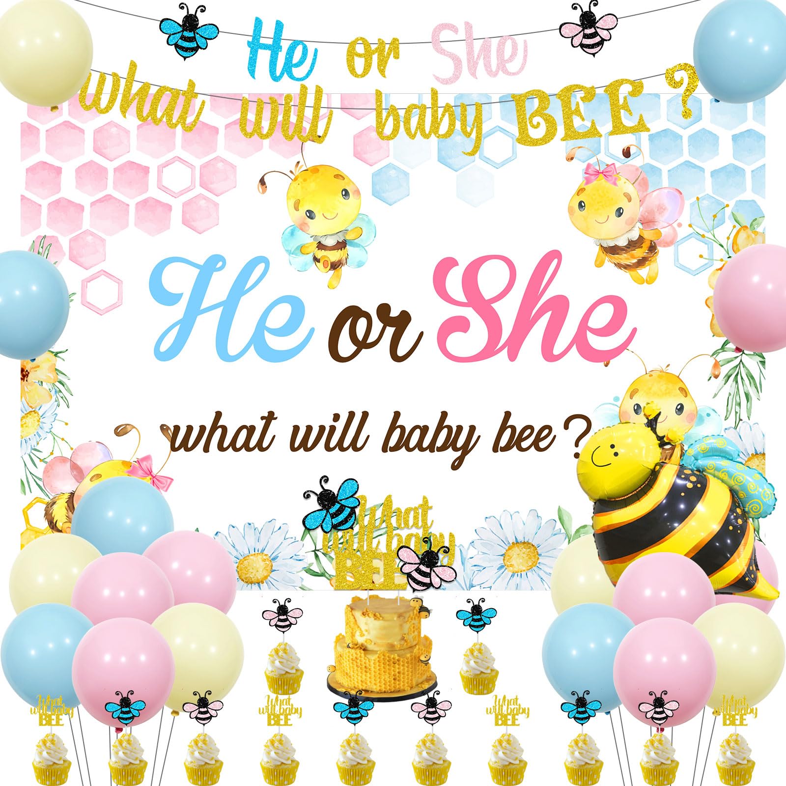 Bumble Bee Baby Shower With Pink