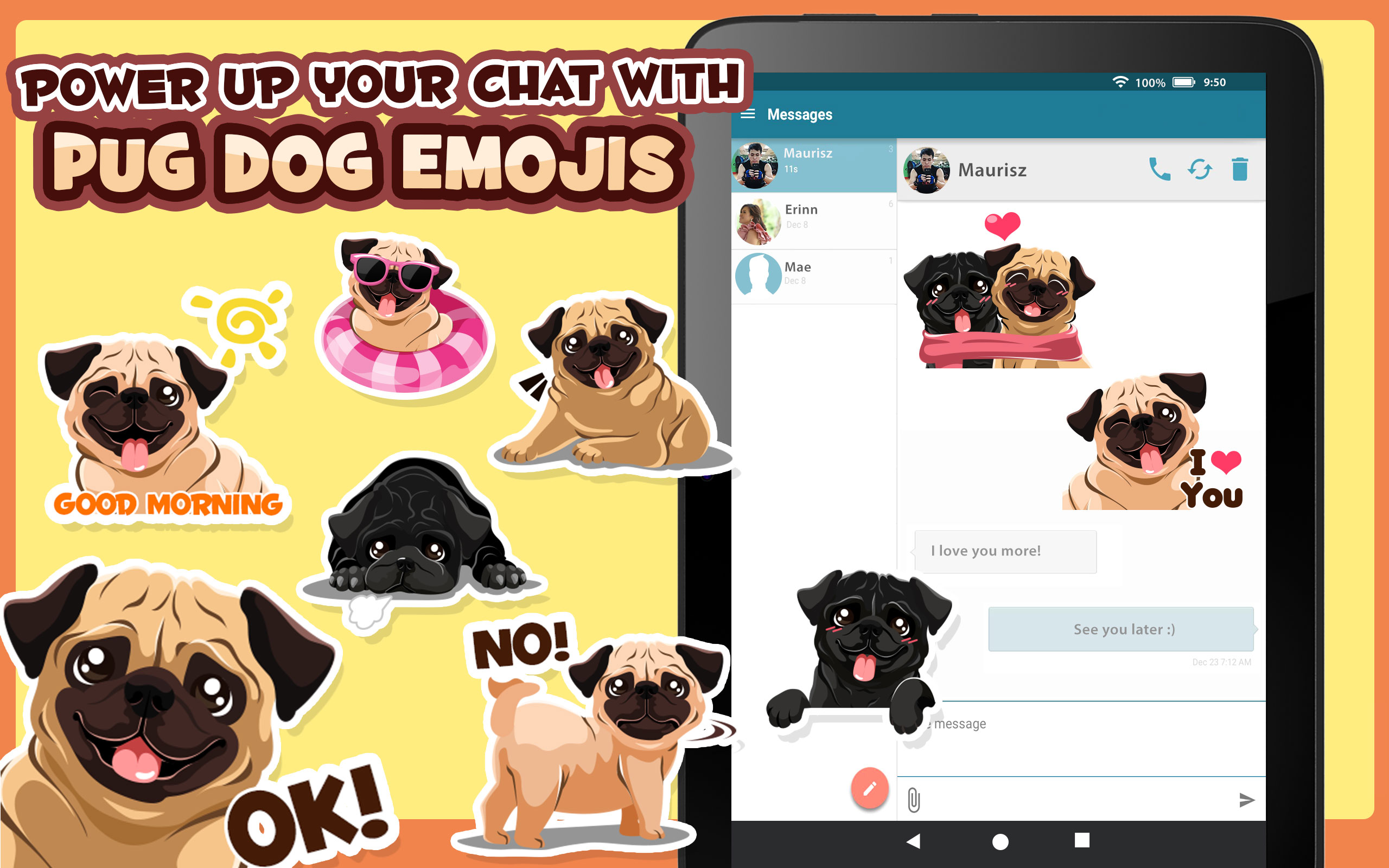 Pug Dog Sticker Emojis - Gif Animated Keyboard App - App on Amazon Appstore