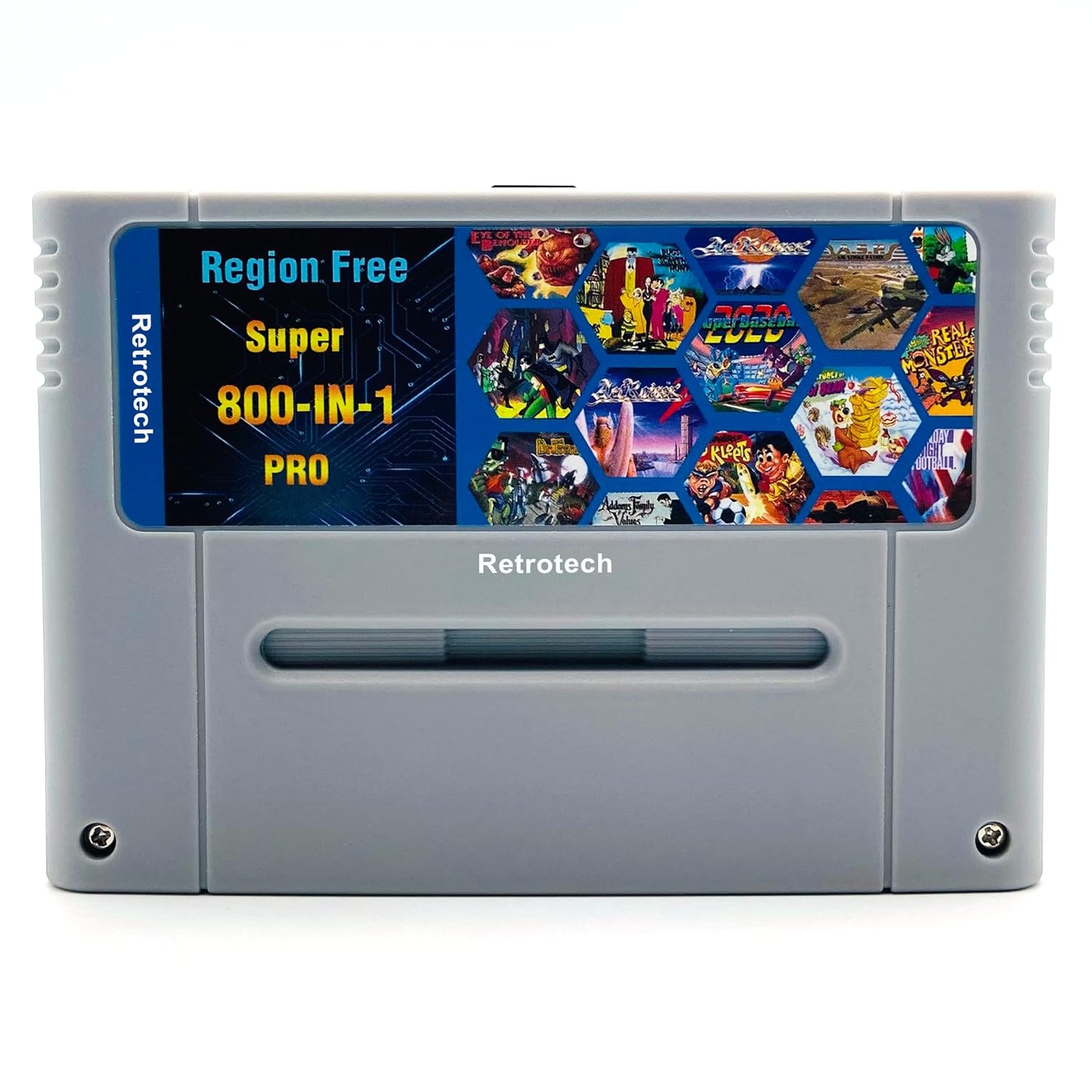 Amazon.com: Retrotech Super 800 In 1 Cartridge For SNES Super Nintendo ...