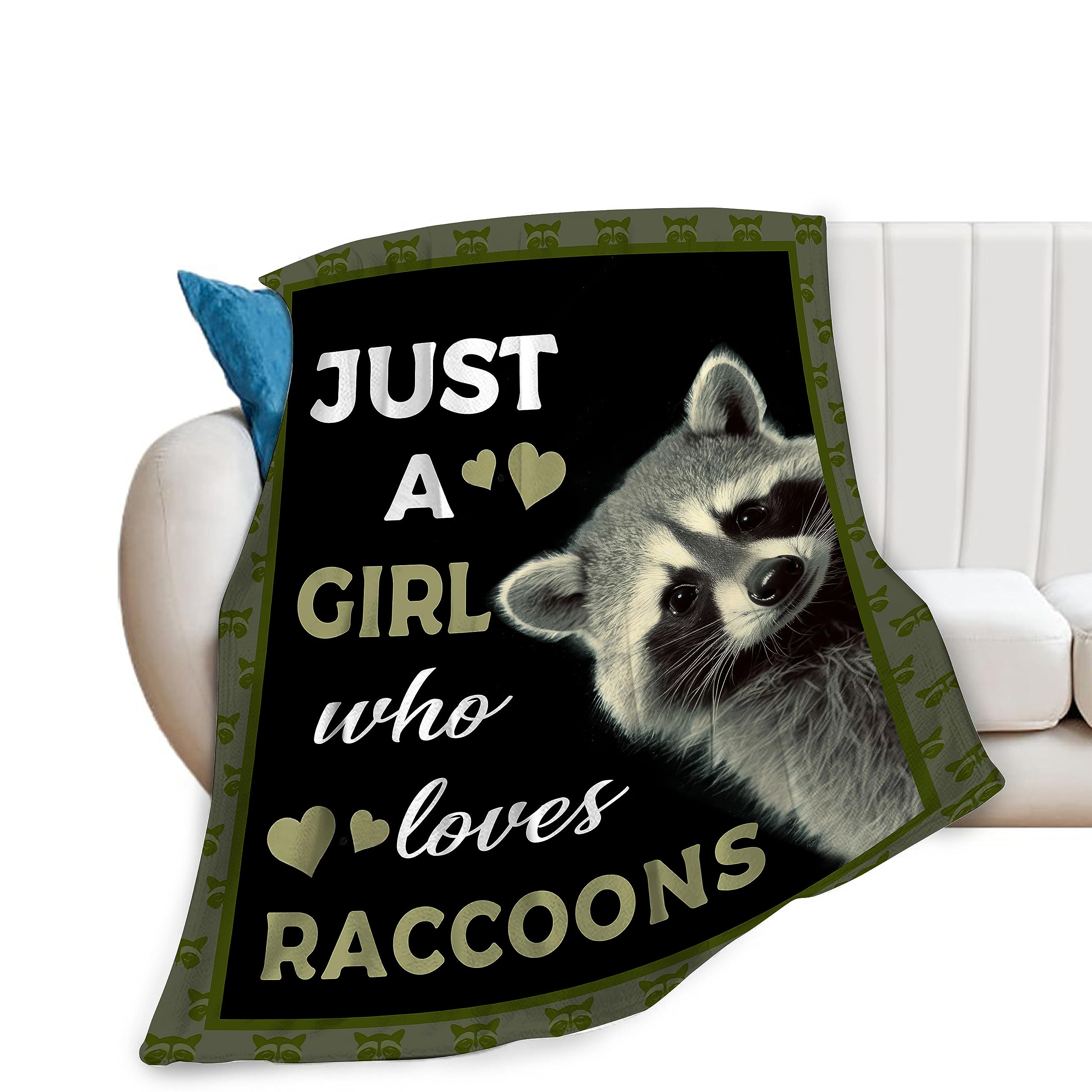 Amazon.com: Raccoon Blanket Raccoon Plush Throw Blanket Super Soft Cozy ...