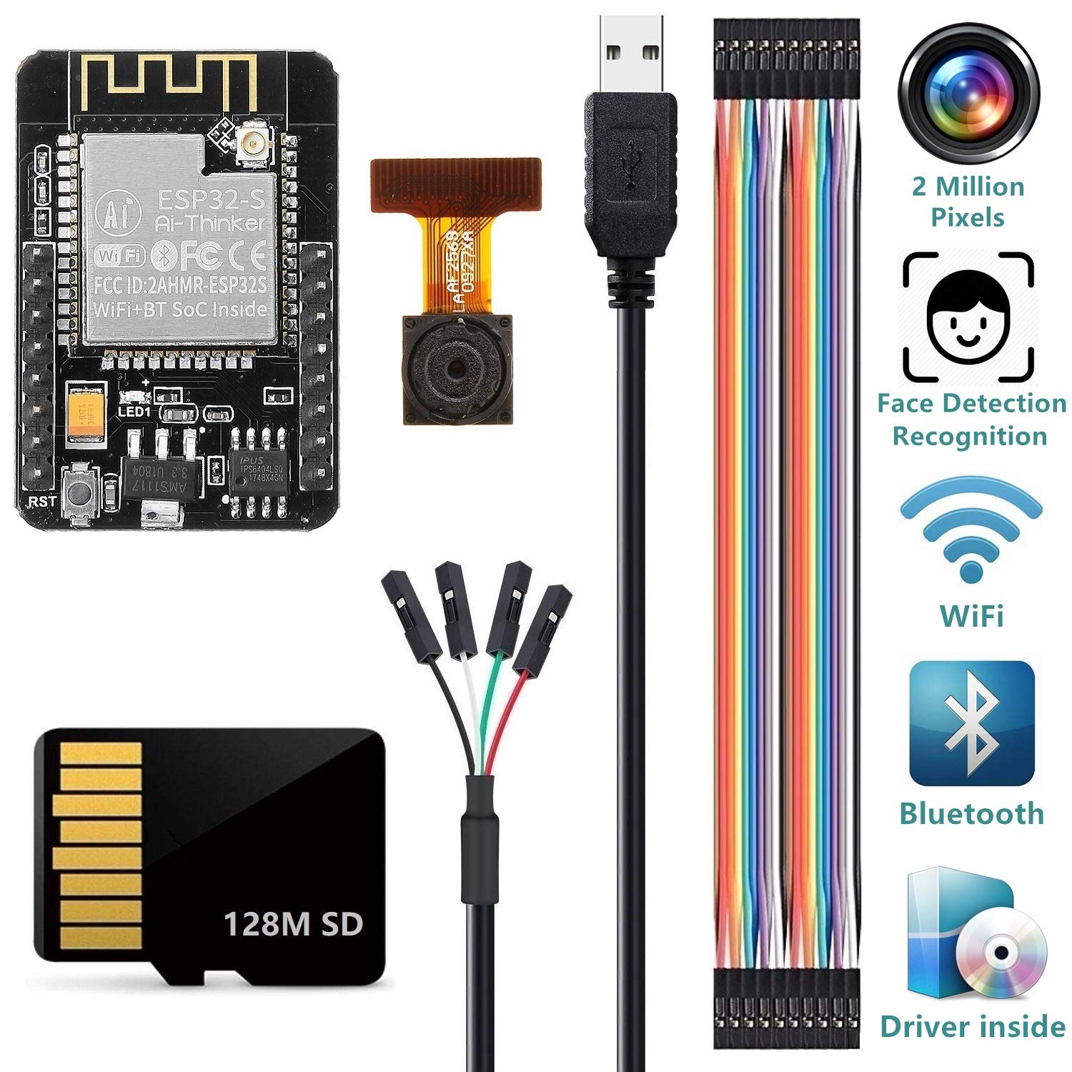 Snapklik.com : Ideaspark ESP32 CAM Adapter Cable Kits