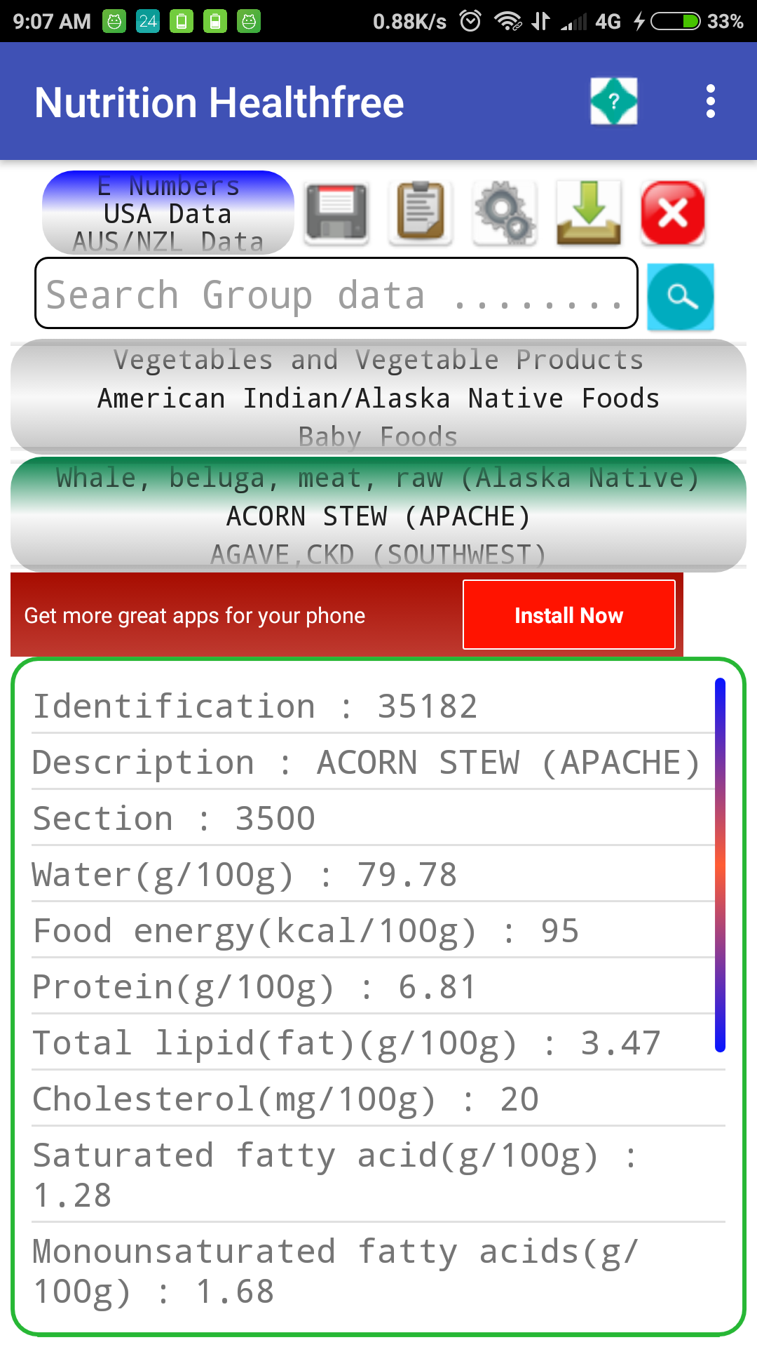 Nutrition & Health Data/Daily Recording free - App on Amazon Appstore