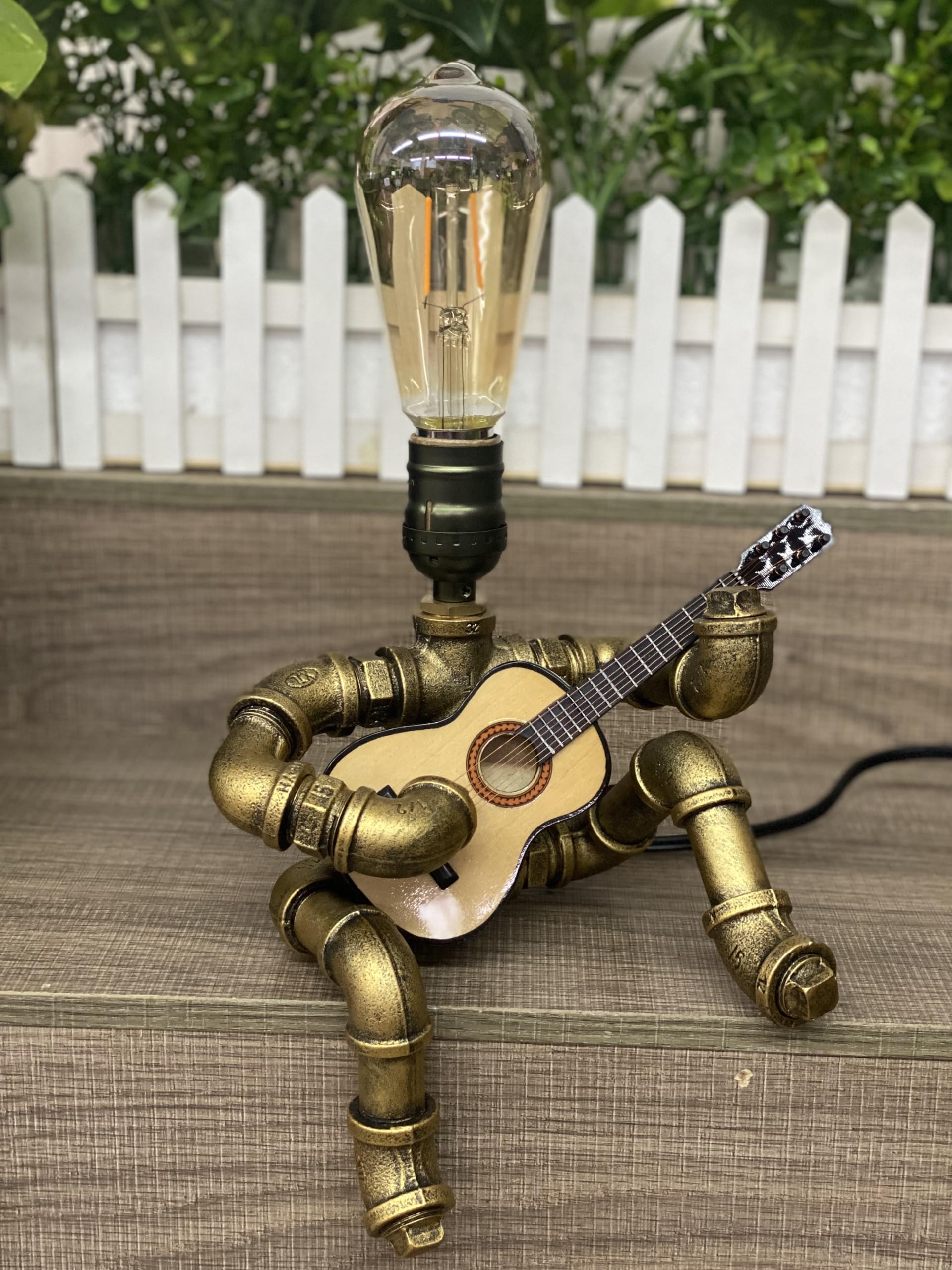 Edison Lamp Steampunk Pipe Handmade Dimmable Pipe Lamp Rustic Decor