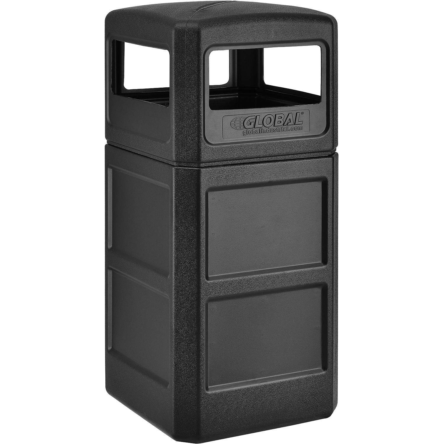 Amazon.com: Global Industrial 42 Gallon Square Plastic Waste Receptacle ...