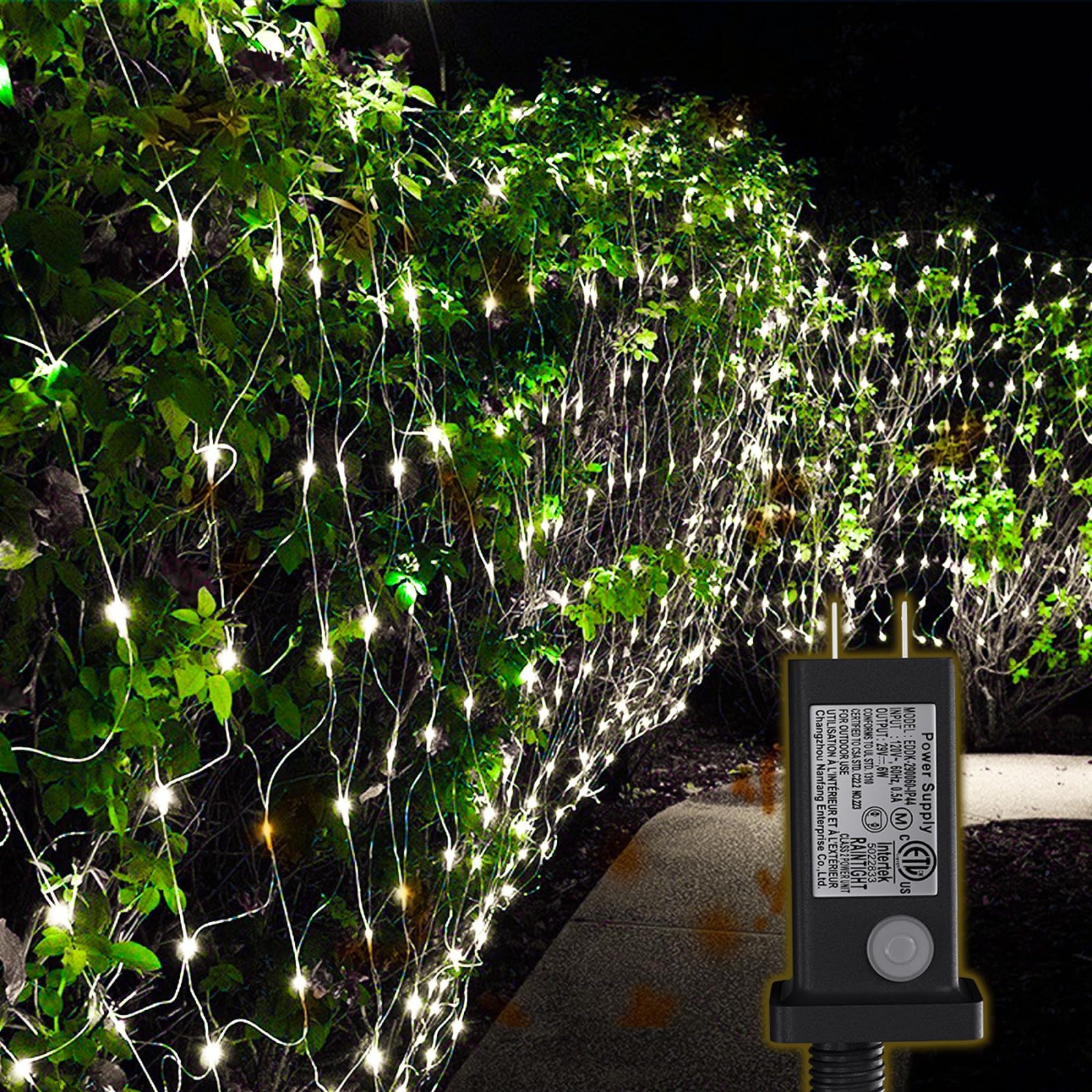 Sewawe Net Lights Outdoor, 270 LED Christmas Net Lights for Bushes ...