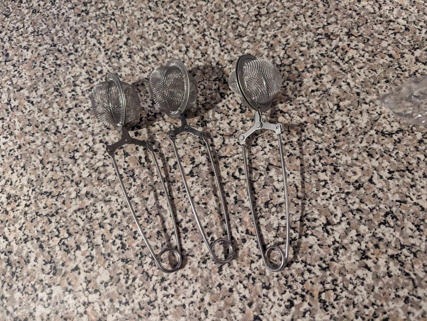 Desenda 3pcs Mesh Snap Ball Tea Strainers with Handle for Loose Leaf ...