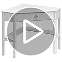 Amazon.com: IFANNY Corner Desk, Triangle Desk with Drawers and Shelves ...