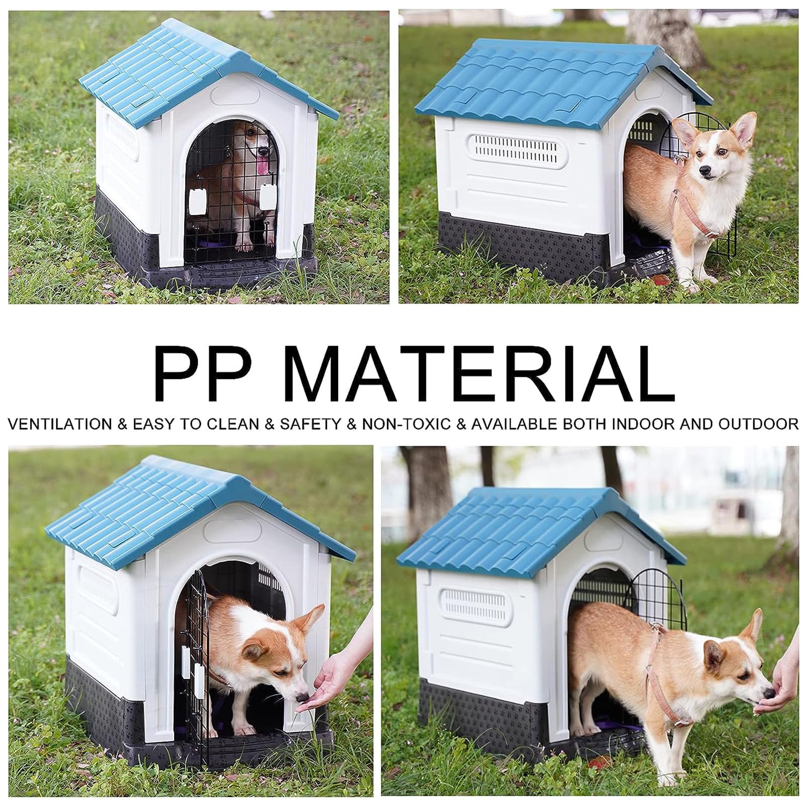 Dog With Ventilation Houses XXL Dog Kennel Outdoor Indoor Plastic