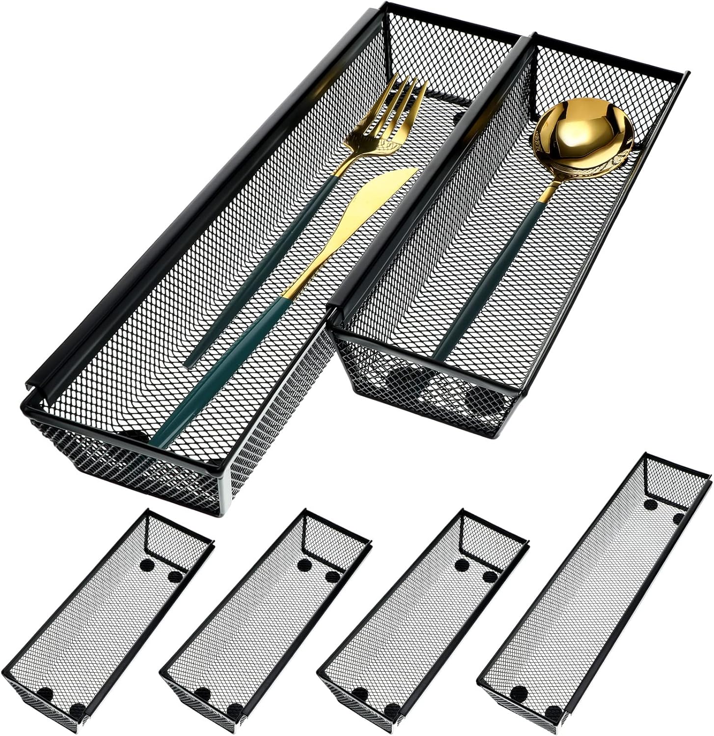 Amazon.com - 6 Pcs Silverware Drawer Organizer Assorted Size Drawer ...