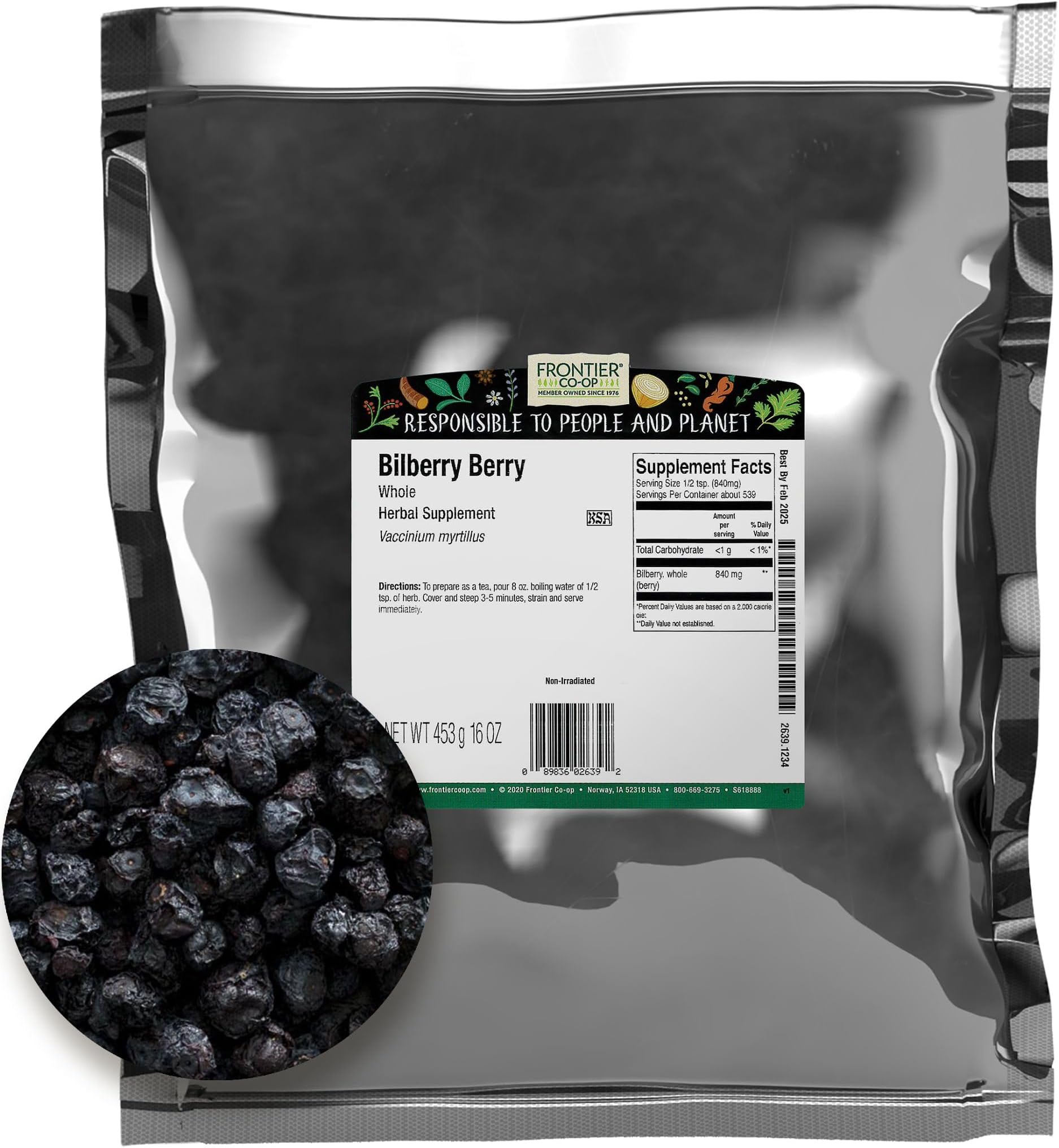 Amazon.com : Frontier Bulk Bilberry Berry Whole, 16 Ounce : Spices And ...