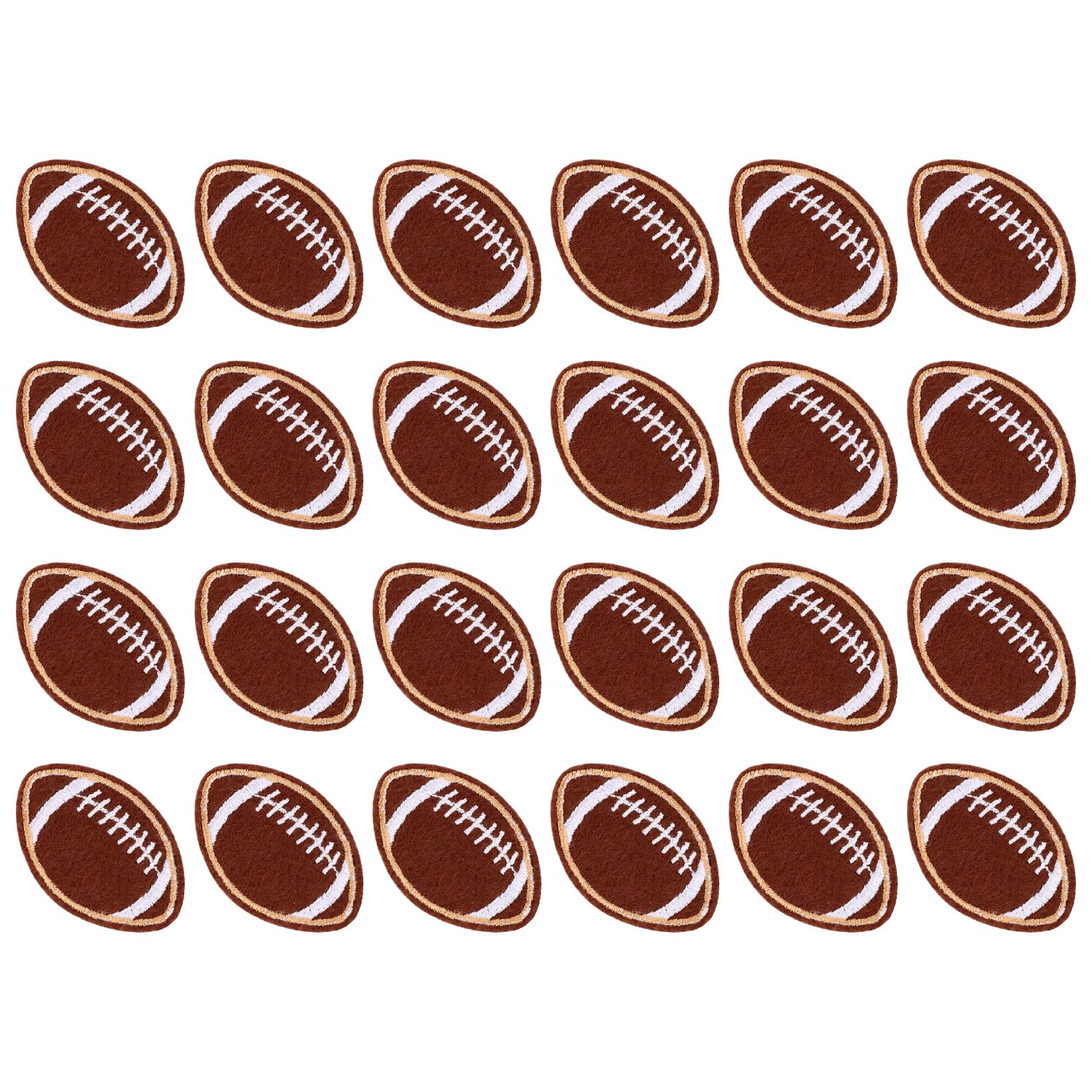 Amazon.com: 24pcs Gold Edges Chenille Football Embroidery Patches ...