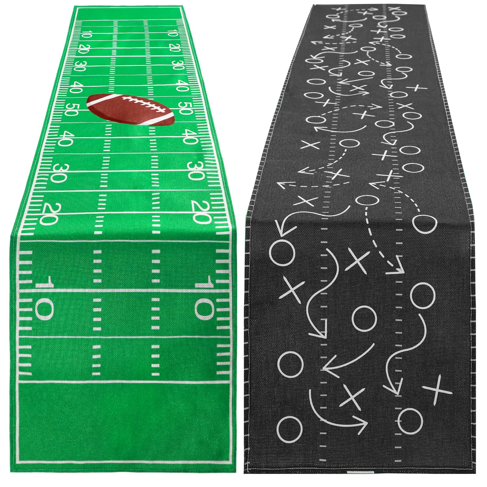 Amazon.com: Tegeme 2 Pcs Football Table Runner Football Game Day ...