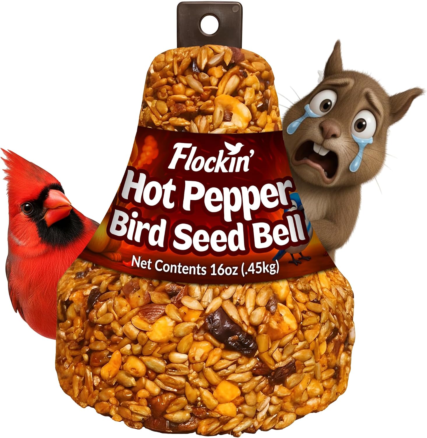 Amazon.com : Hot Pepper Bird Seed Bell – Squirrel Proof Spicy Bird Seed ...