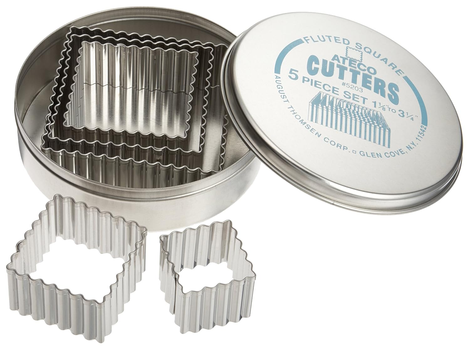 Buy Ateco 5 Piece Fluted Square Cutter Set Online at Low Prices in ...
