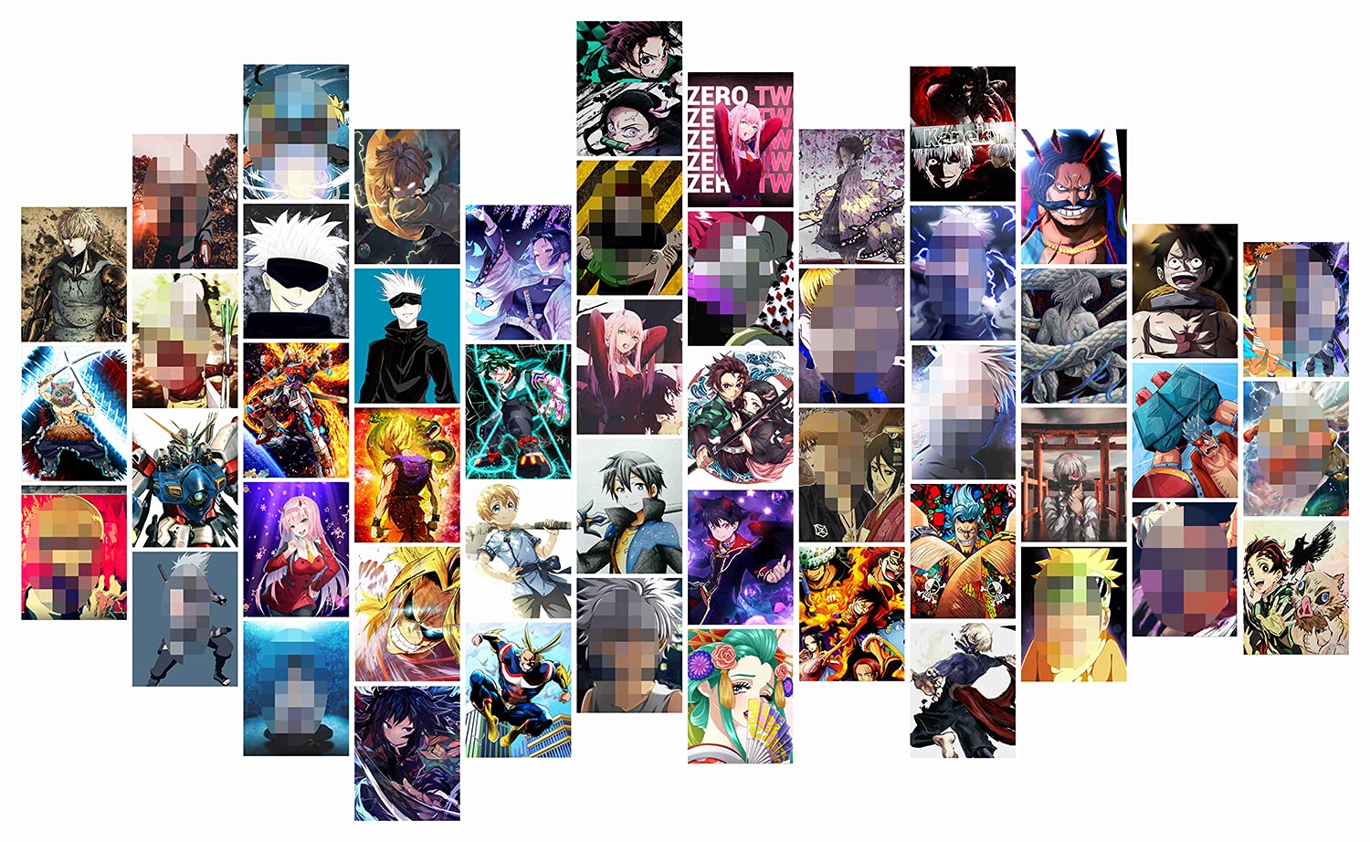 Buy MS Fun 50Pcs Anime Style Pictures Small Wallpaper Aesthetic Wall ...