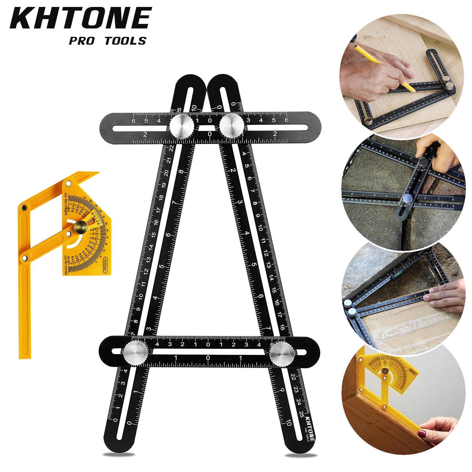 Aluminum Multi Angle Measuring Ruler Angleizer Template Tool Free ...