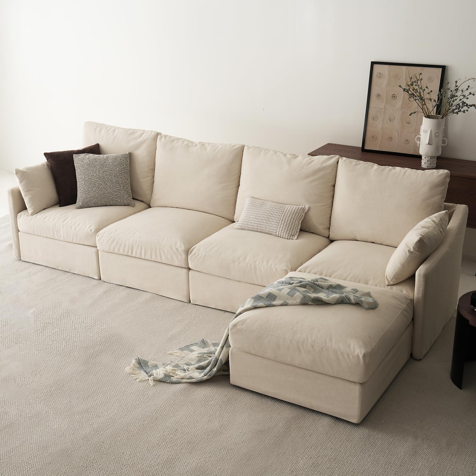 Amazon.com: Cloud Modular Sectional Sofa Modern Style Couch Dual Layer ...